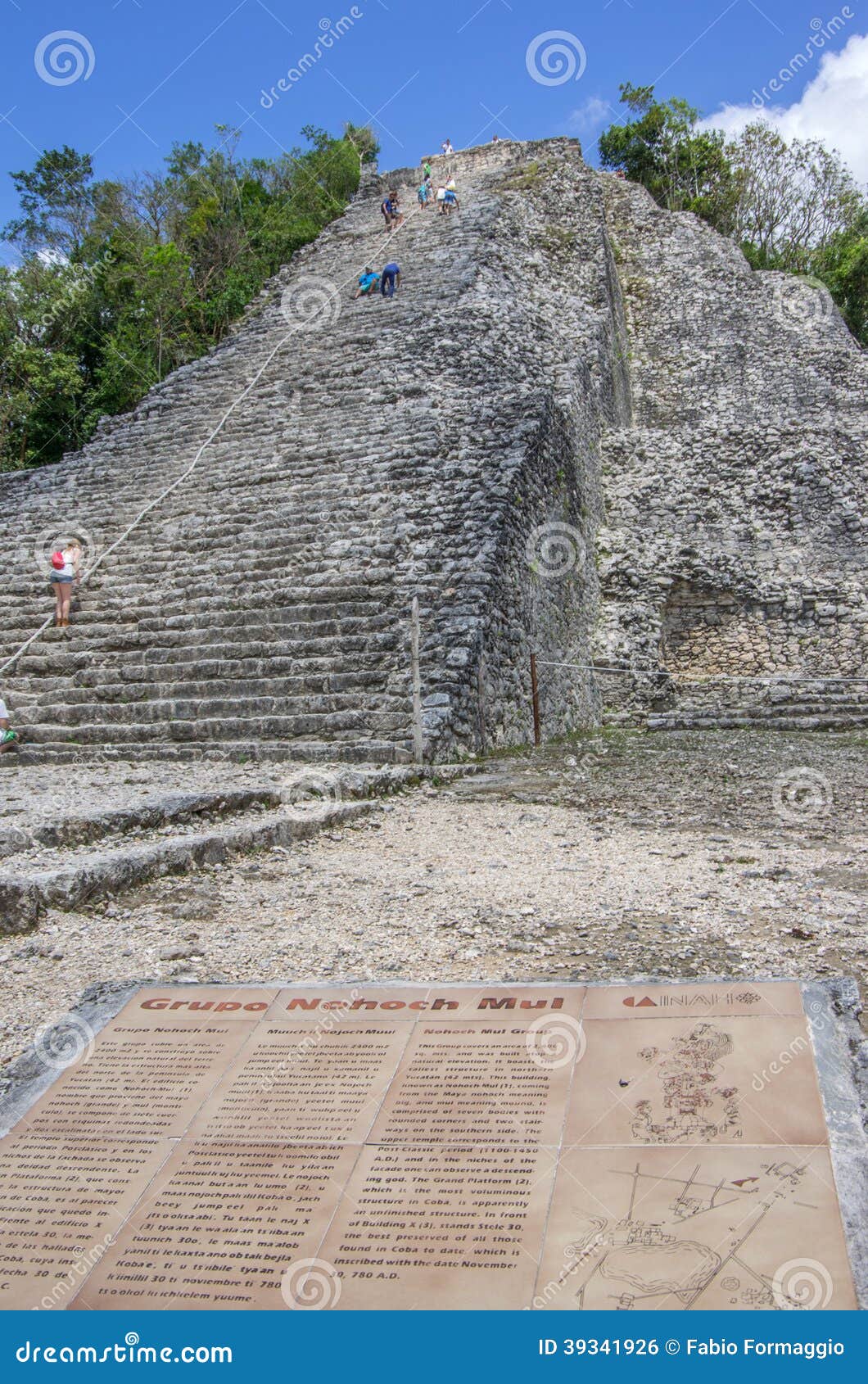 Coba main pyramid,Mexico editorial photo. Image of pyramid - 39341926