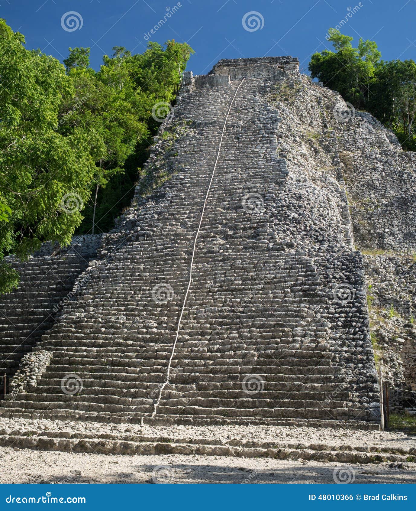 Coba Mayan pyramid stock photo. Image of steps, pyramid - 48010366