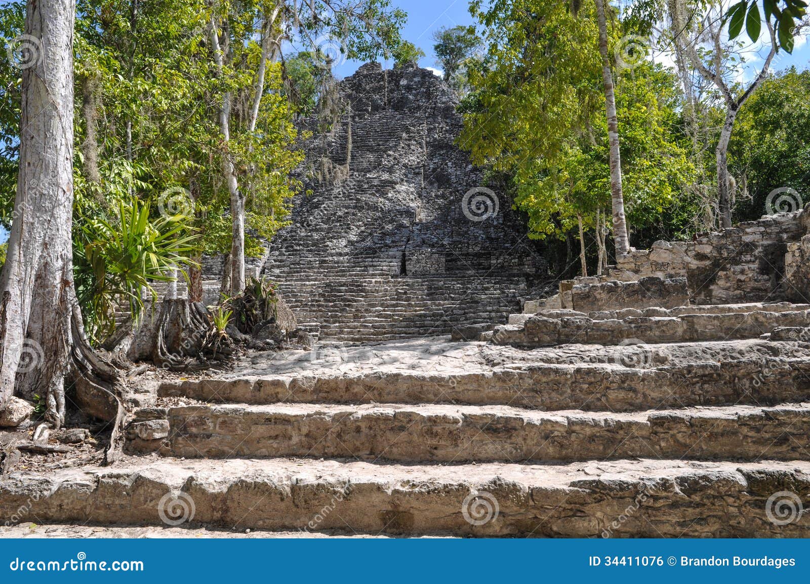 Coba Mayan Ruins stock photo. Image of destination, ruins - 34411076