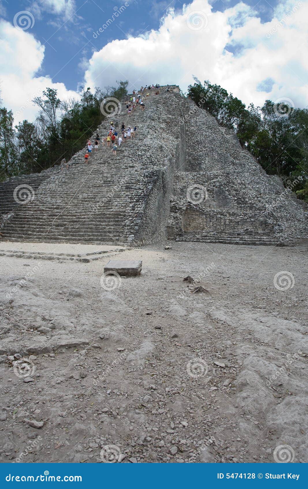 Coba Mayan temple stock photo. Image of stuartkey, stone - 5474128