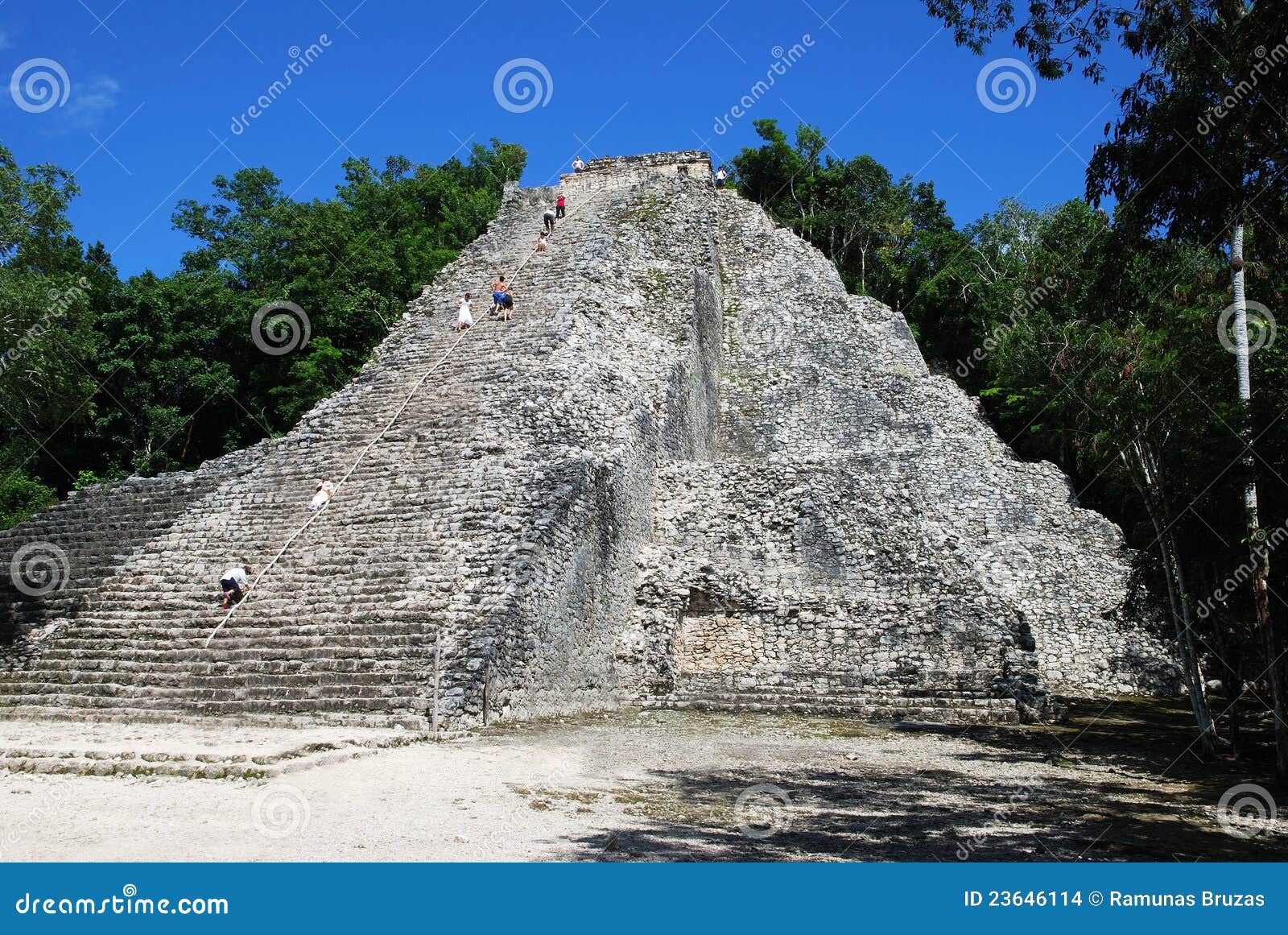 Coba Pyramid stock photo. Image of mexico, archaeological - 23646114