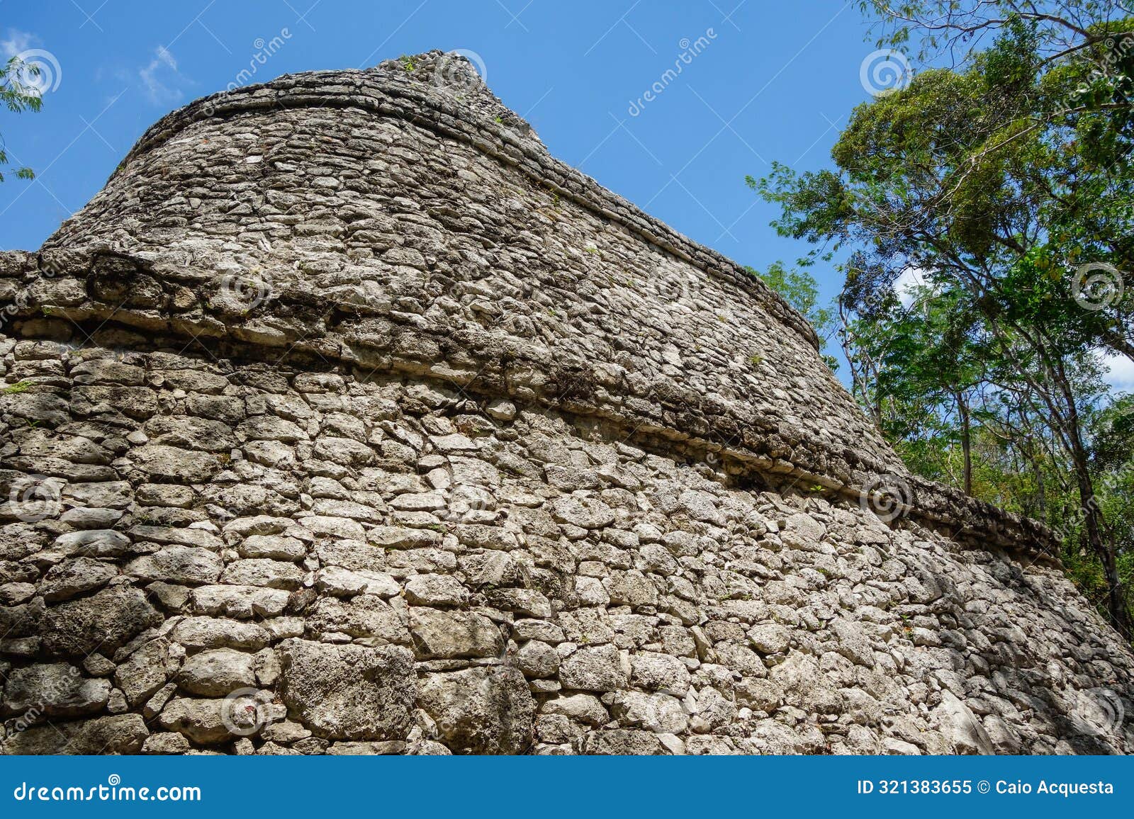 Coba Ruins Archaeological Site. Ancient Mayan Ruins in Mexico Stock ...