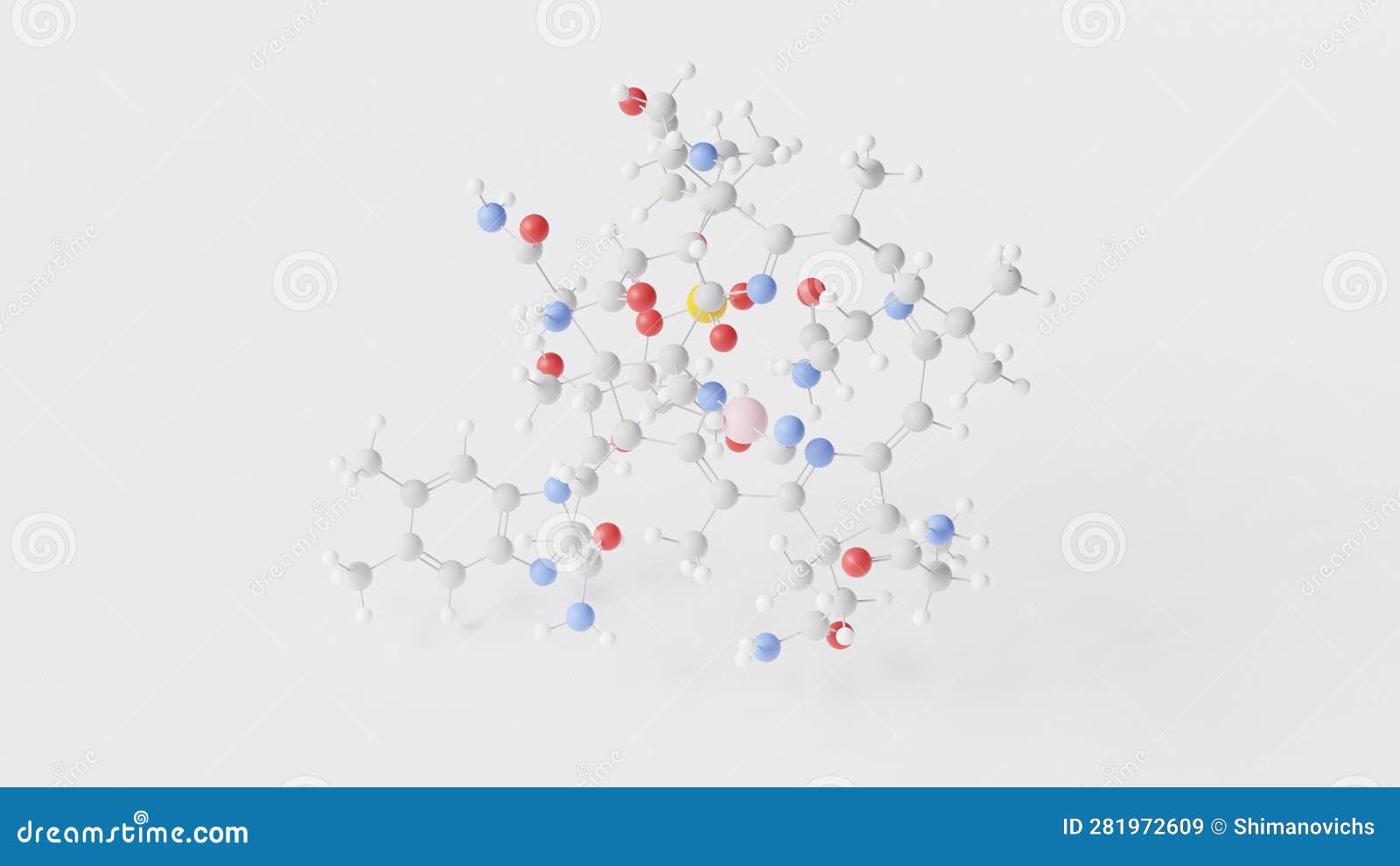 Cobalamin Molecule 3d, Molecular Structure, Ball and Stick Model ...
