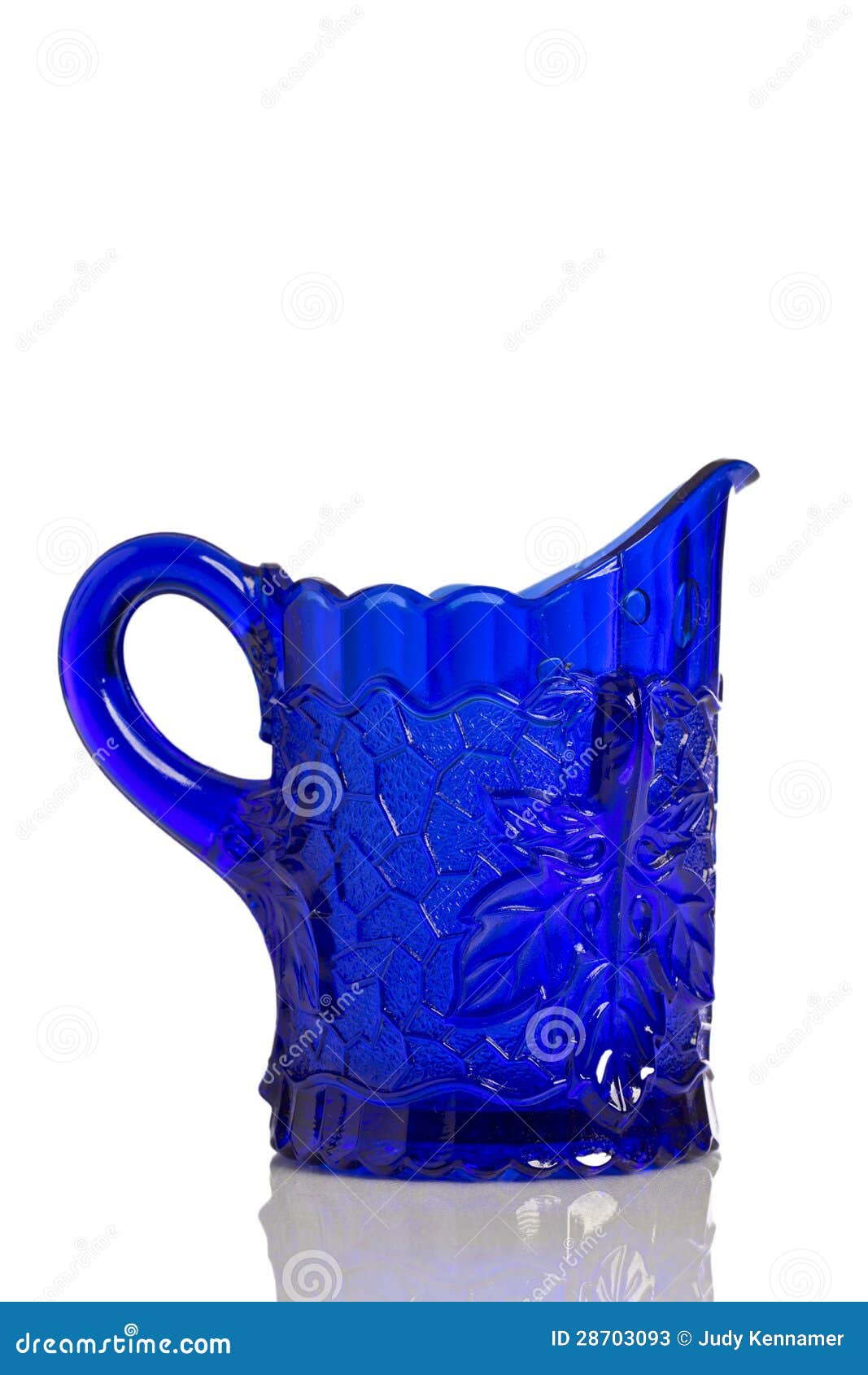 Cobalt blue glass pitcher stock image. Image of white - 28703093