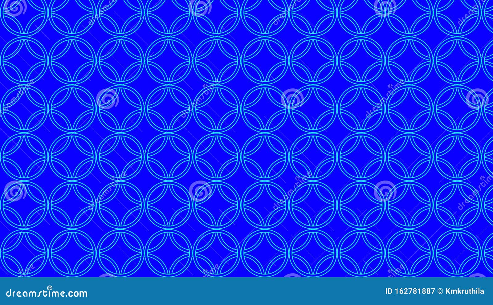 Cobalt Blue Seamless Overlapping Circles Pattern Vector Art Stock Vector - Illustration of ...