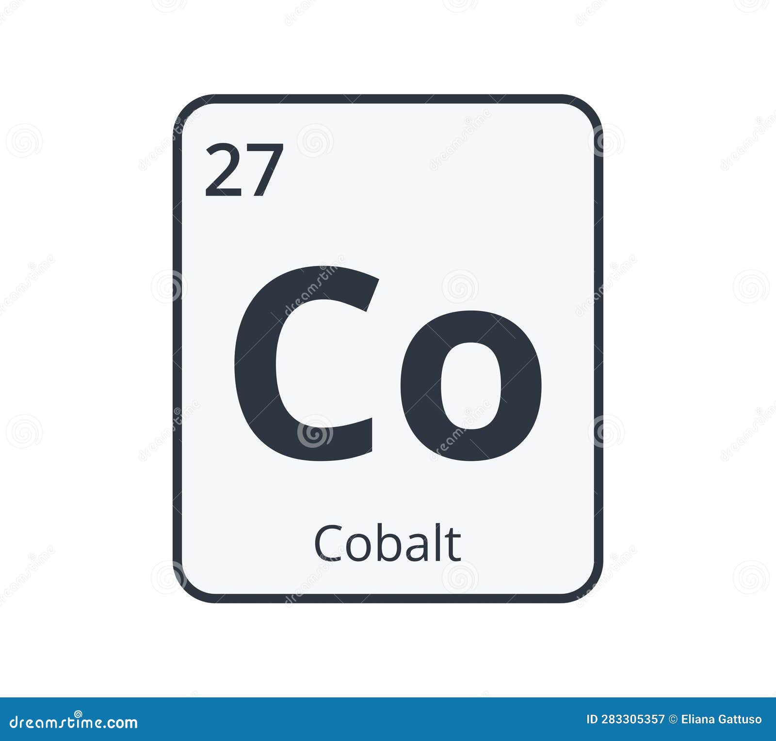 Cobalt Chemical Element Graphic for Science Designs. Stock Vector ...