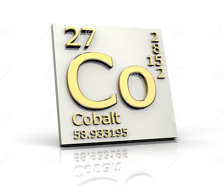 Cobalt Form Periodic Table of Elements Stock Illustration ...