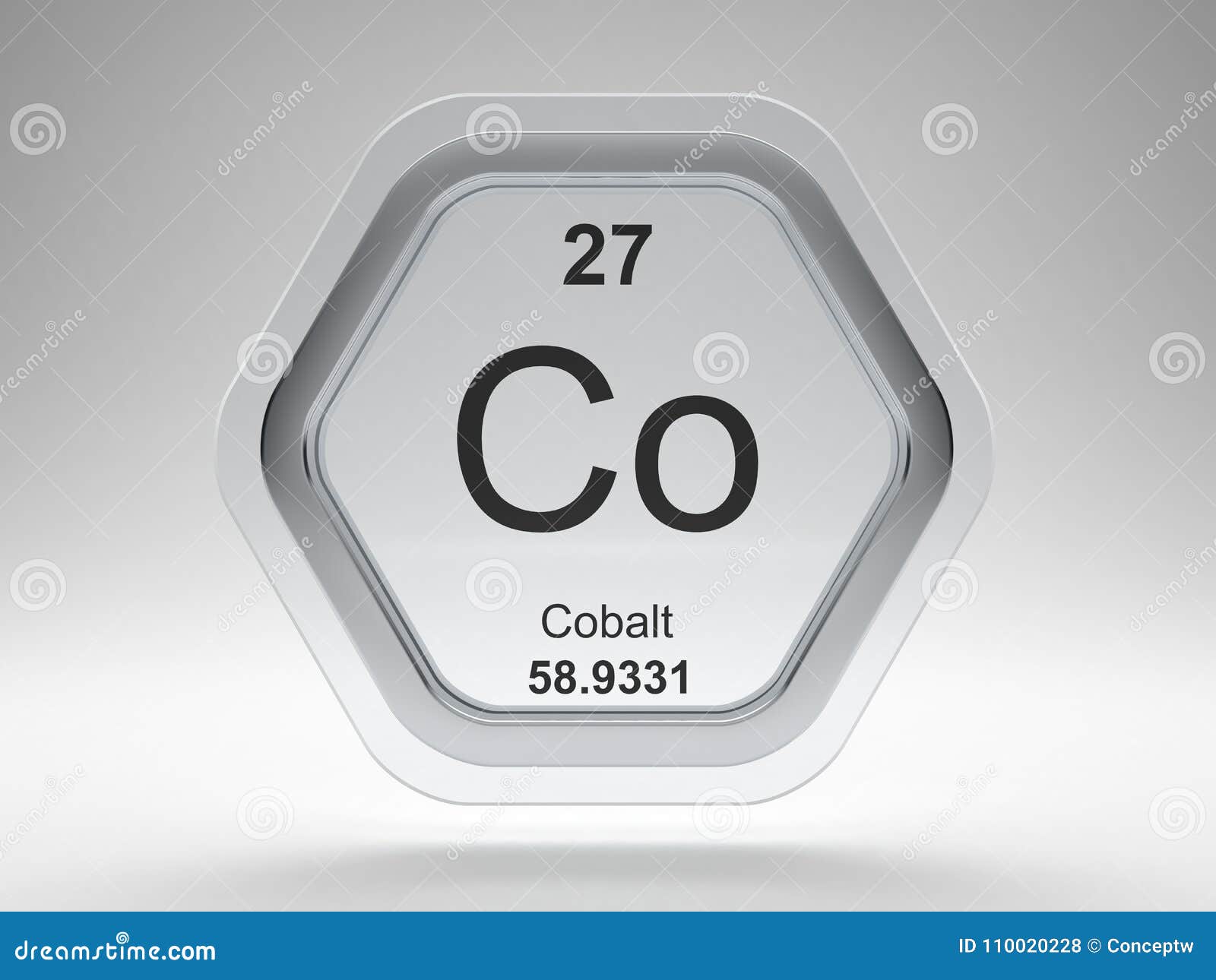 Cobalt Symbol. Chemical Element Of The Periodic Table. Vector Stock ...