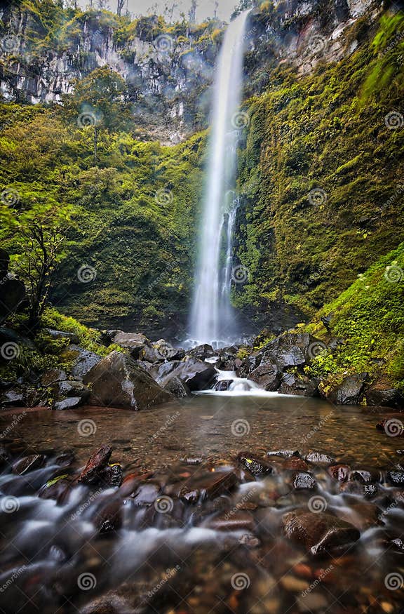 Coban Rondo Waterfall EastJava Imagen de archivo - Imagen de oriente ...