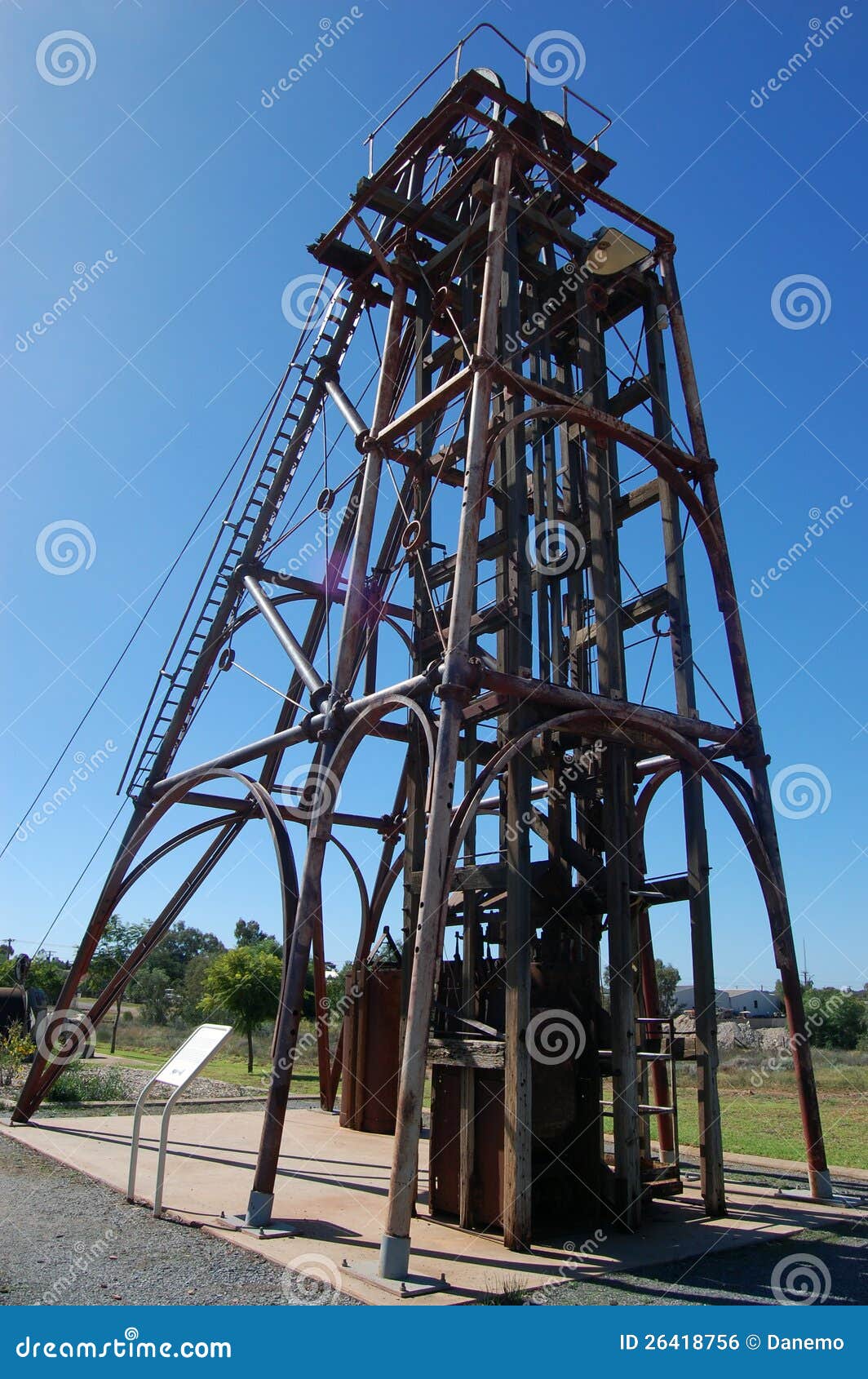 Cobar Gold Mine Monument Australia Stock Photo - Image of scheme ...