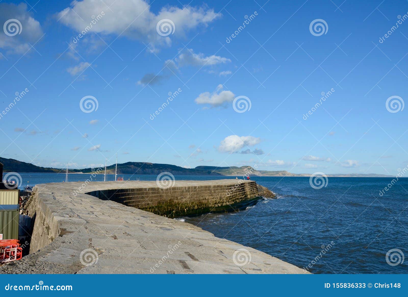 The Cobb, Lyme Regis stock image. Image of breakwater - 155836333