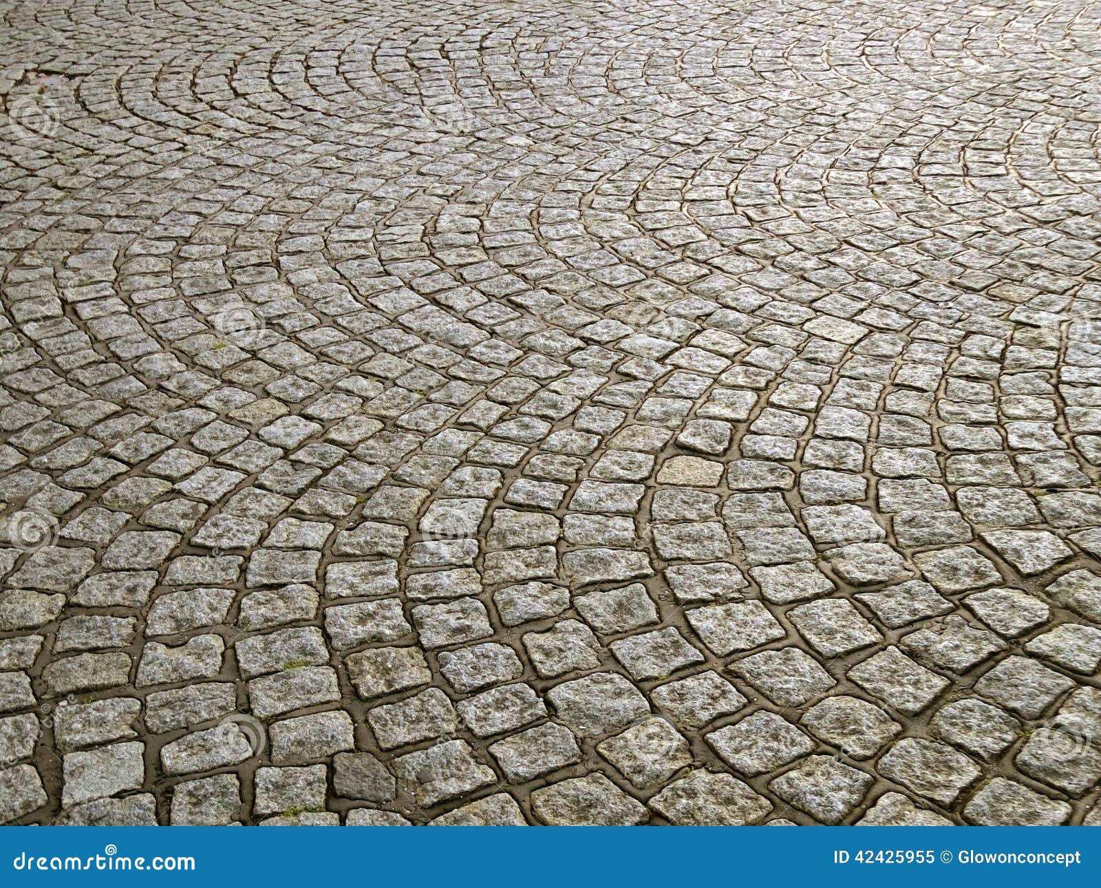 Cobble paving stock image. Image of abstract, road, perspective - 42425955