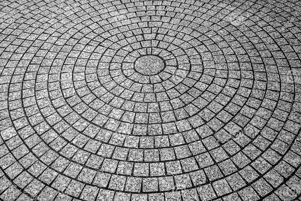 Cobble Roadway Circular Shapes Stock Image - Image of sett, paving ...