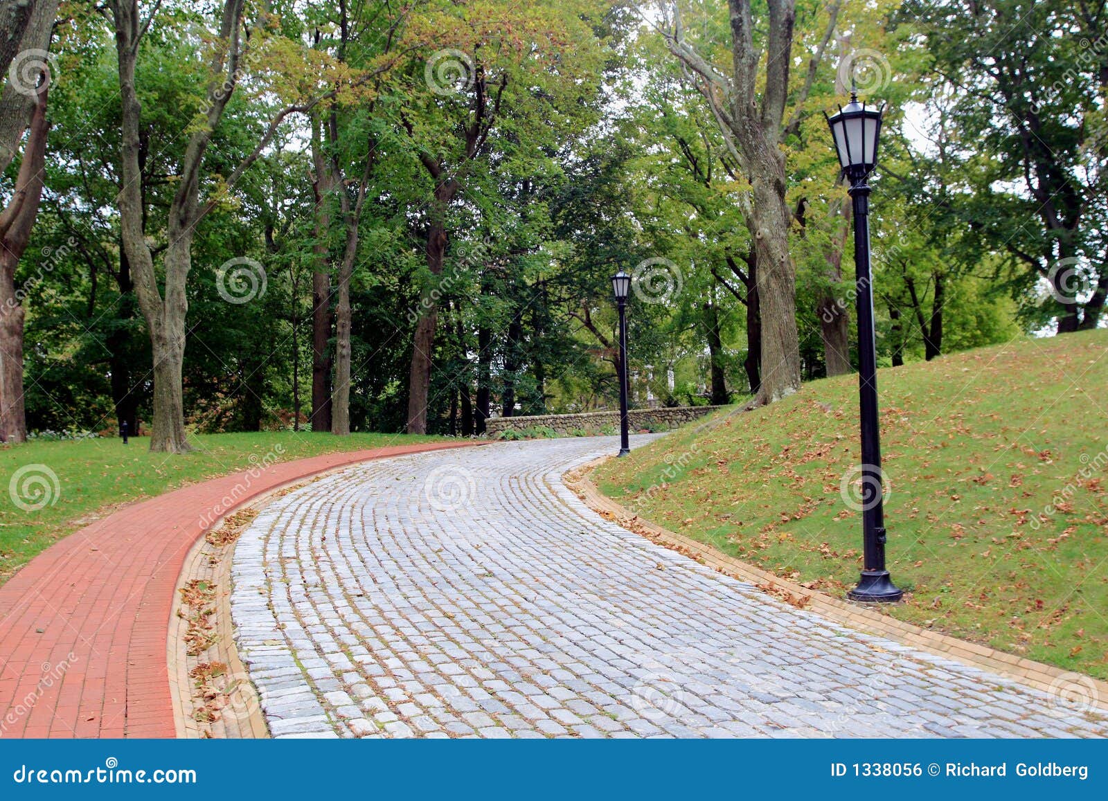 Cobble Stone Path stock photo. Image of path, road, curve - 1338056