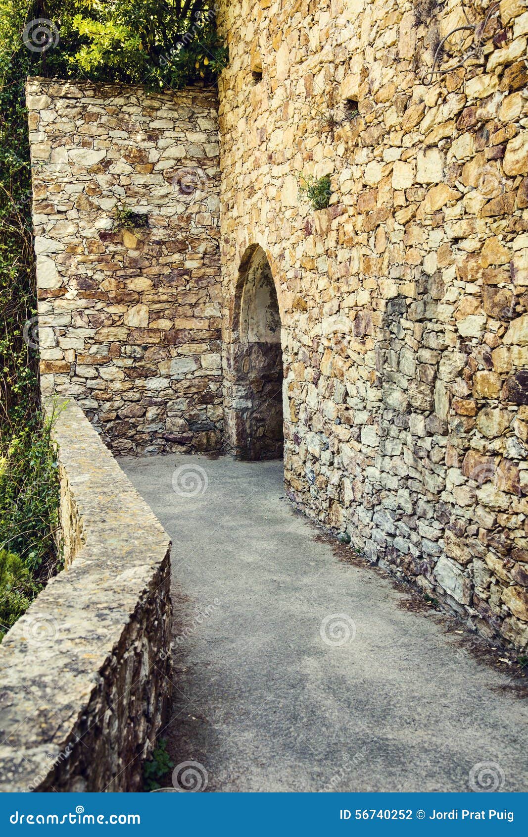 Cobble Stone Path on a Medieval Gate Fortress Stock Photo - Image of ...