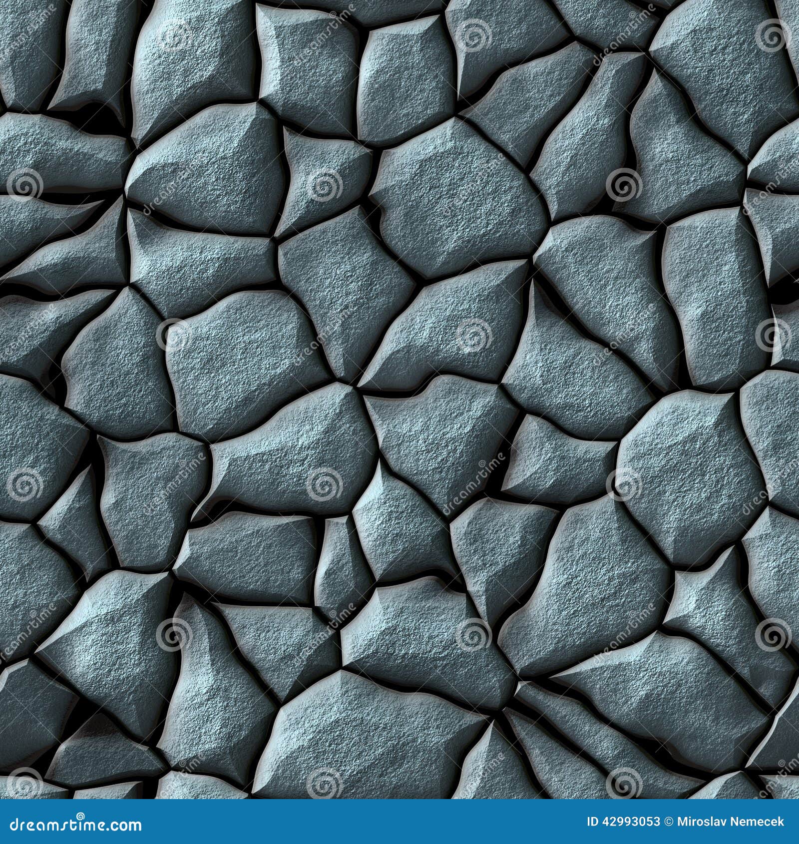 Cobble Stones Seamless Generated Texture (diffuse, Bump, Normal) Stock ...