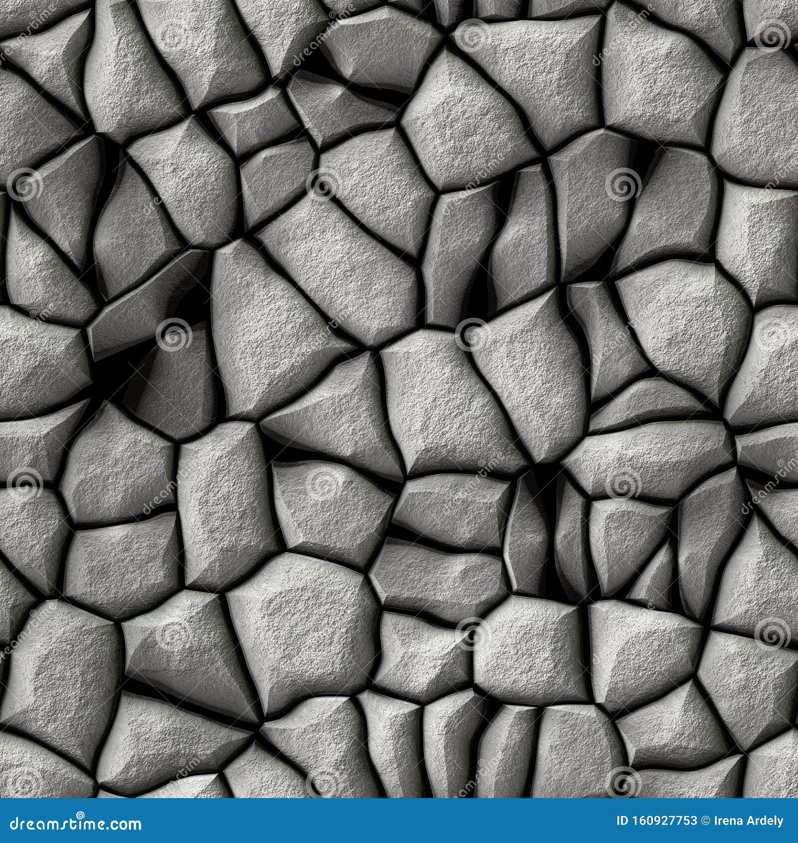 Cobble Stones Irregular Mosaic Pattern Seamless Background - Pavement ...