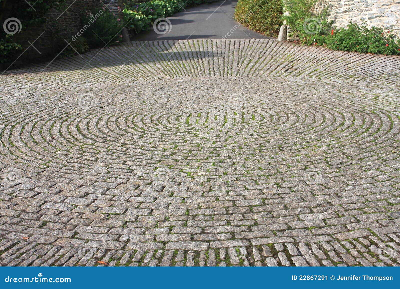 Cobbled driveway stock image. Image of stone, cobbled - 22867291