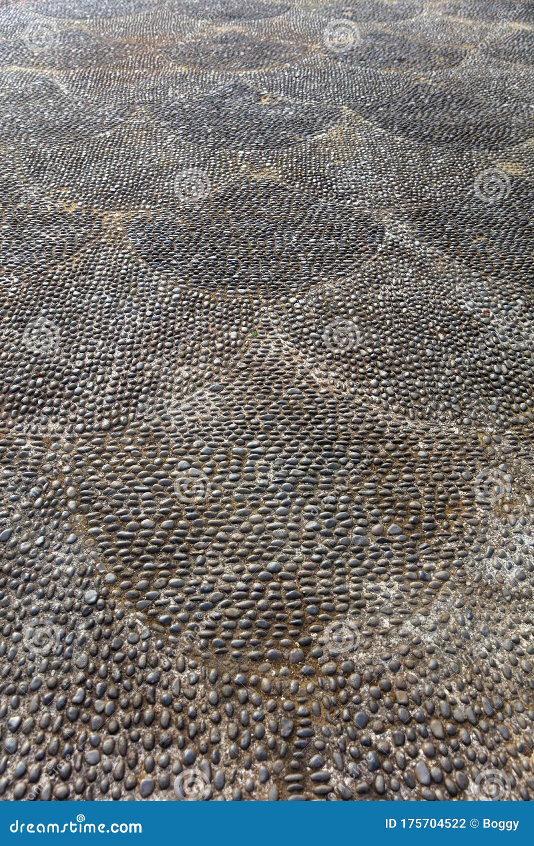 Cobbled Pavement Made of Rounded Pebbles Stock Photo - Image of ...