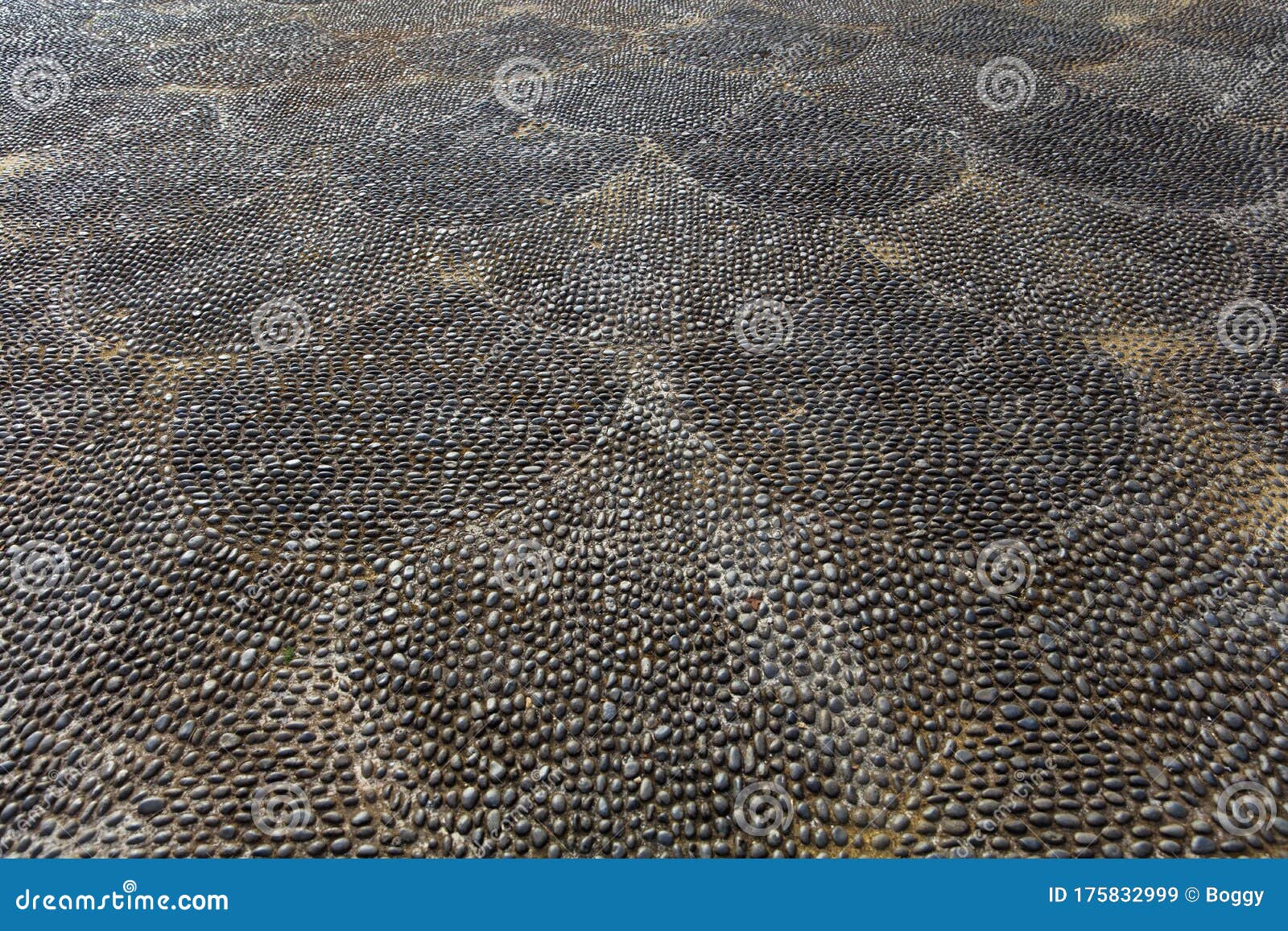 Cobbled Pavement Made of Rounded Pebbles Stock Image - Image of path ...
