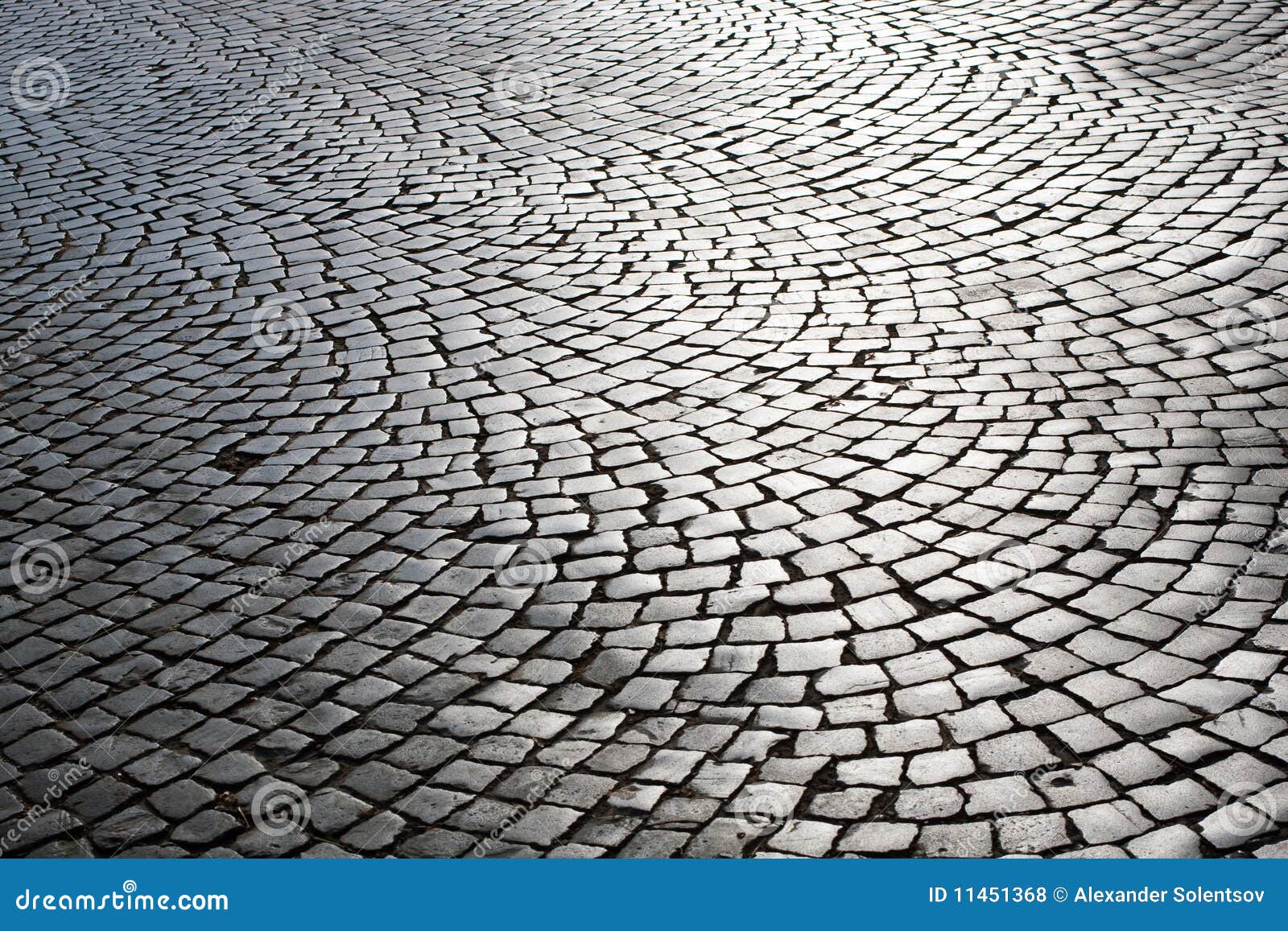 Cobbled road stock photo. Image of texture, mosaic, black - 11451368