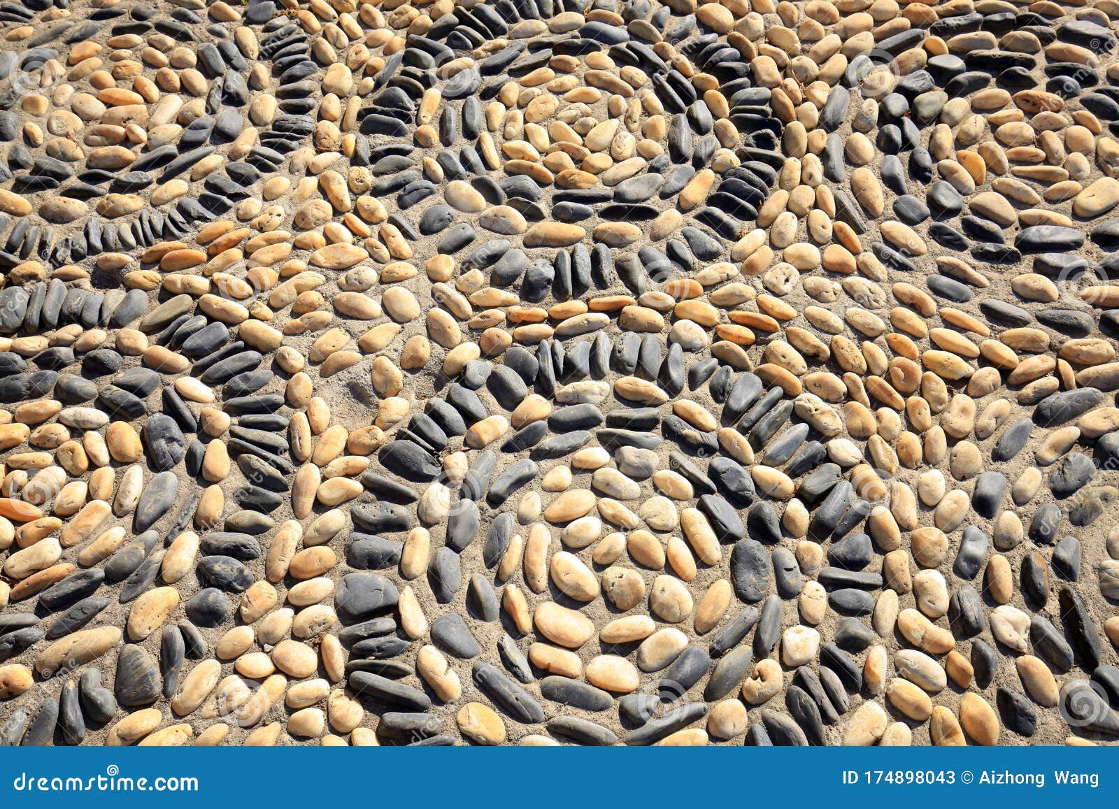 Cobbled road stock image. Image of rocky, sidewalk, cobbled - 174898043