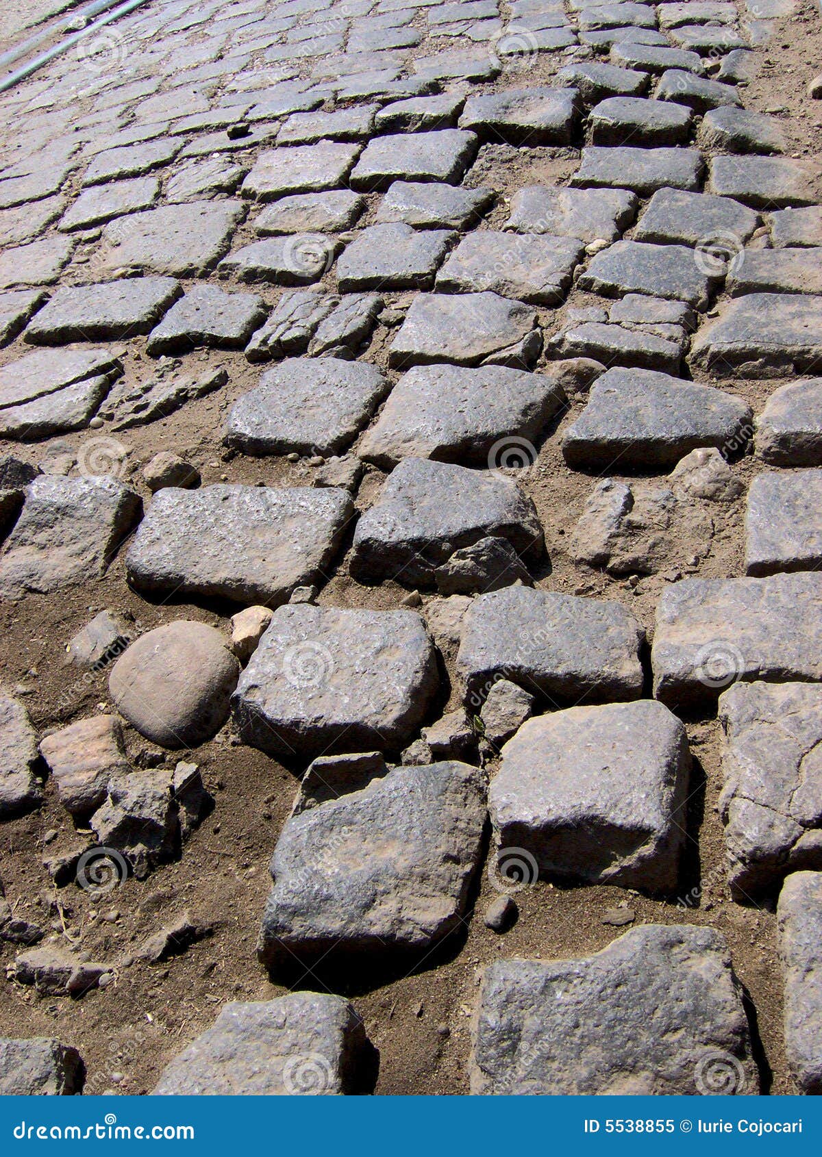 Cobbled stone road stock image. Image of street, concept - 5538855