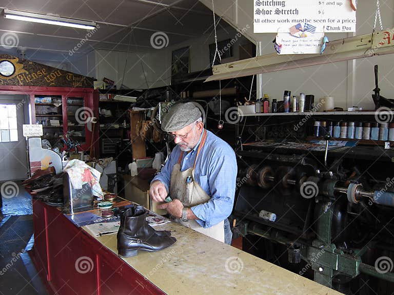 The Cobbler stock image. Image of male, shine, workplace - 17195419