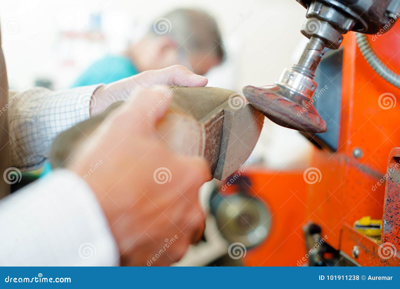 Cobbler shaping heel shoe stock photo. Image of shaping - 101911238