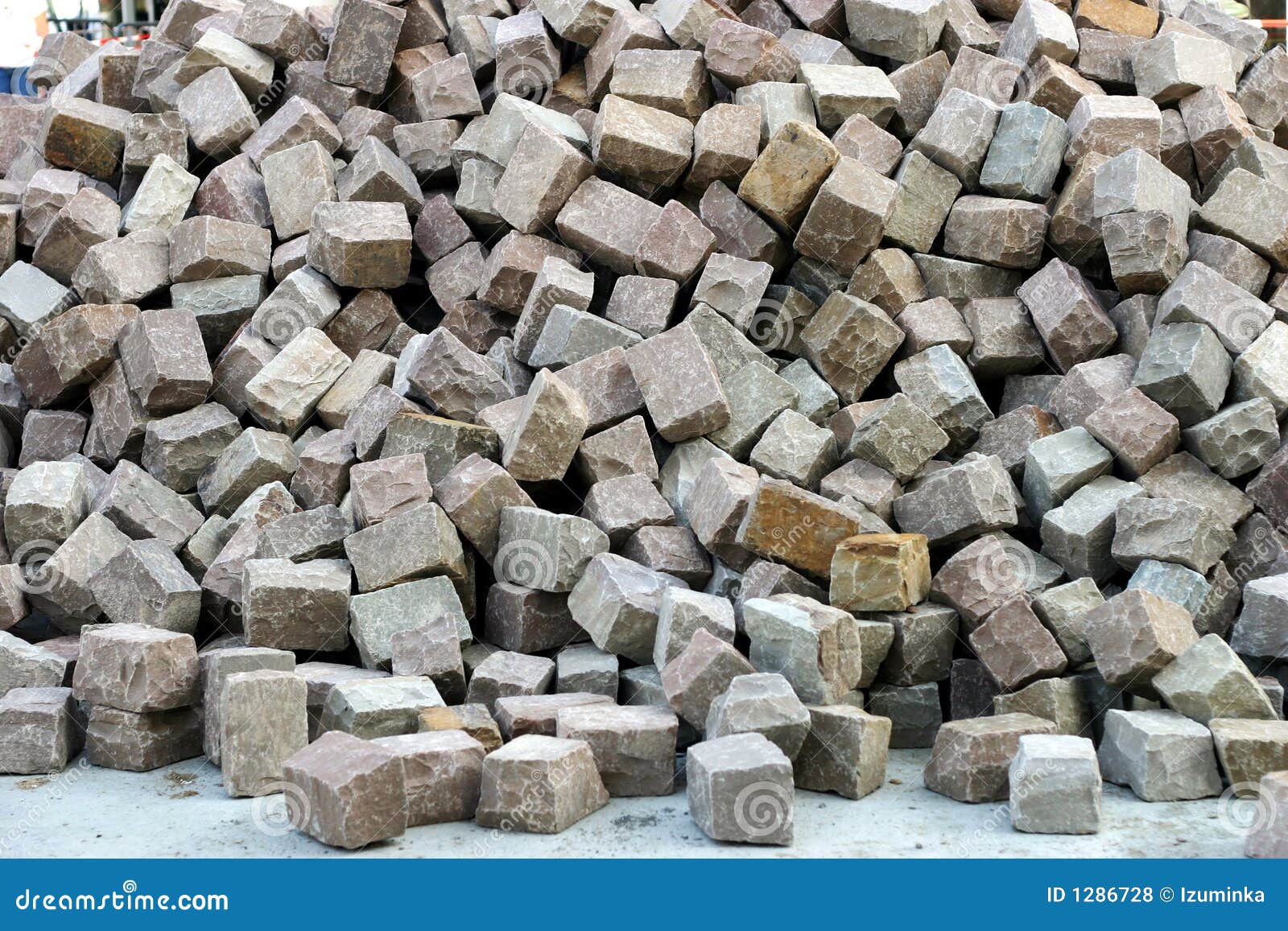 Cobbles heap stock photo. Image of pavement, street, cobblestone - 1286728