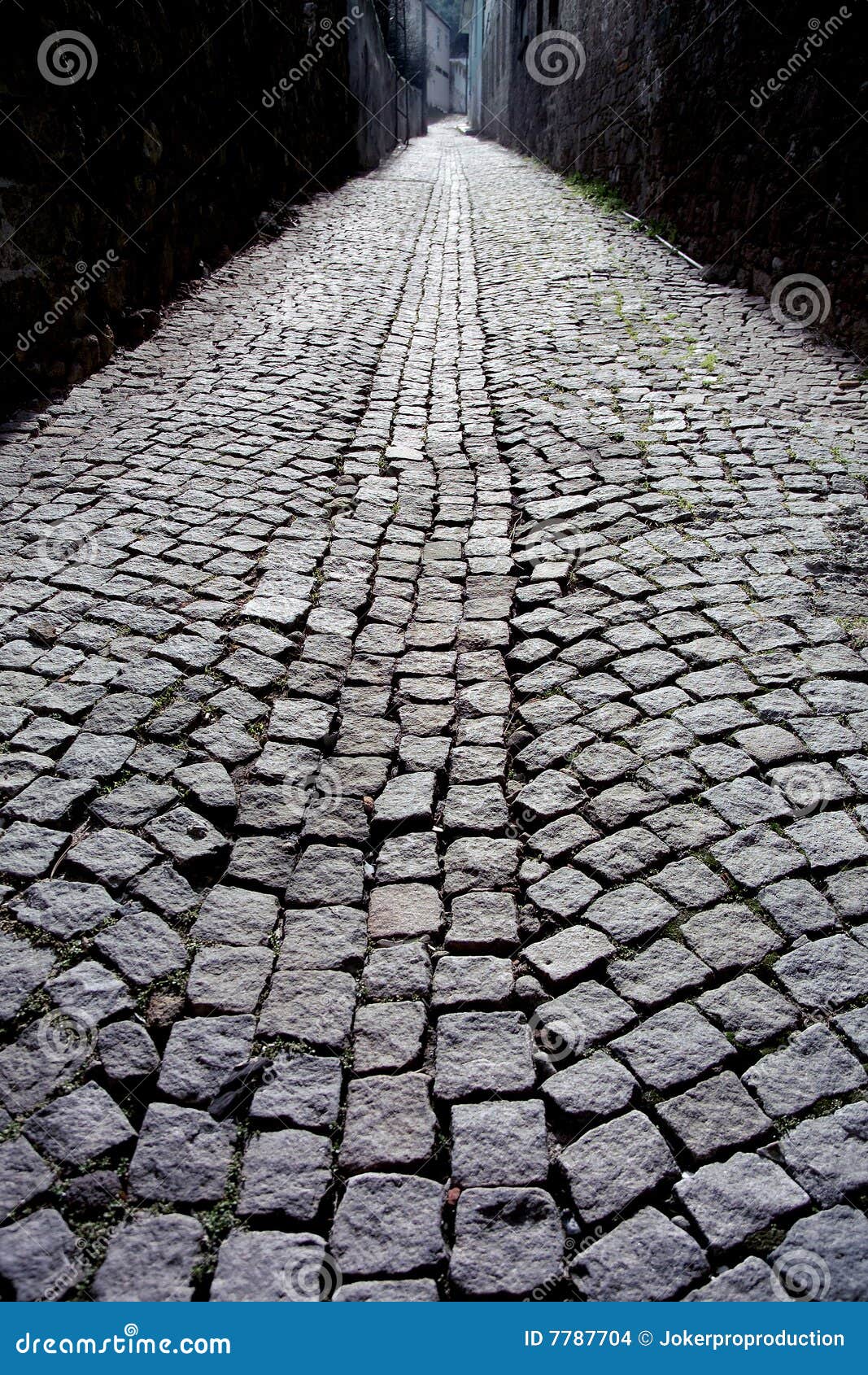 Cobblestone alley stock photo. Image of passage, building - 7787704
