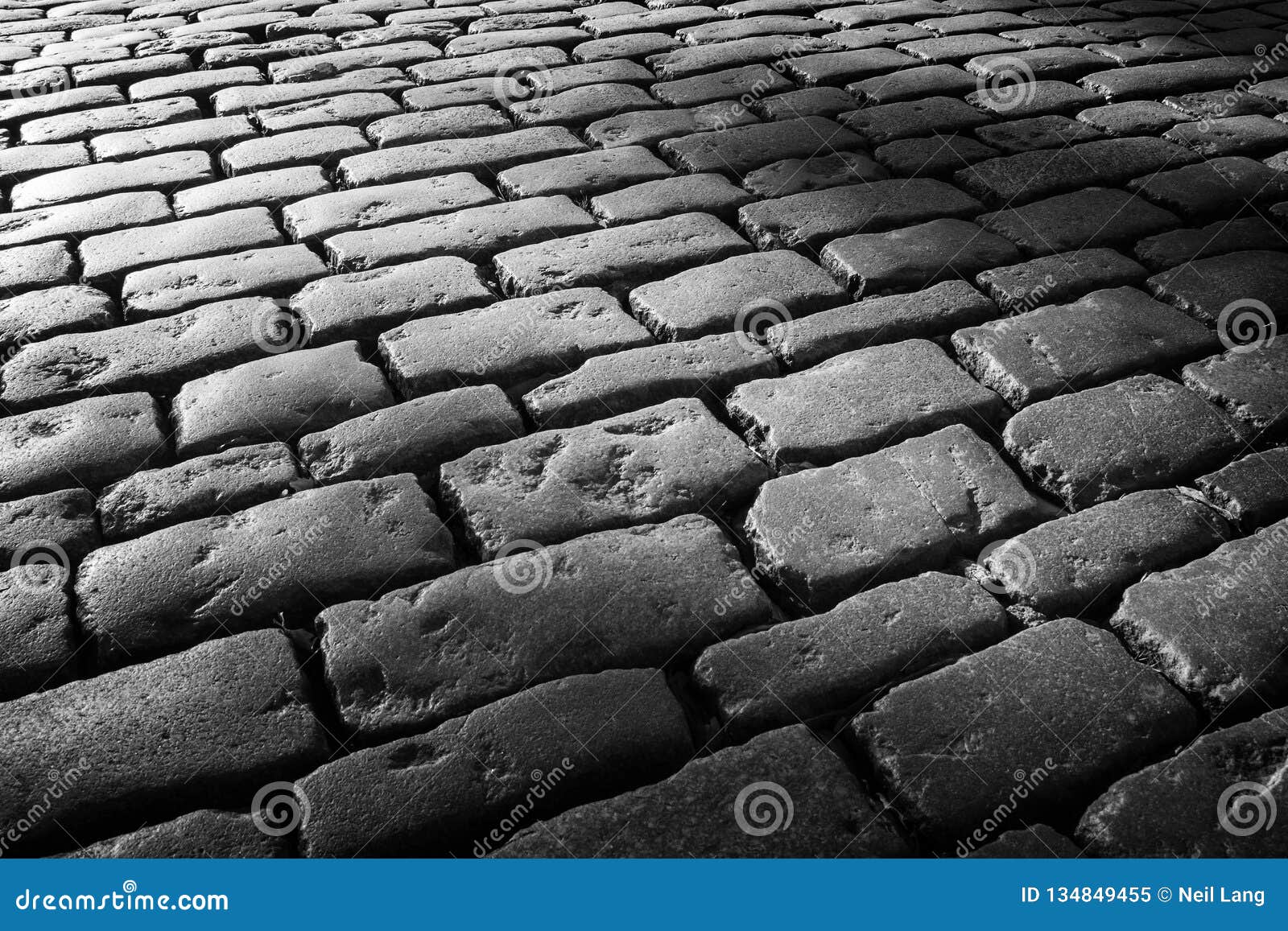 Cobblestone Background with Long Shadows Stock Image - Image of avenue ...