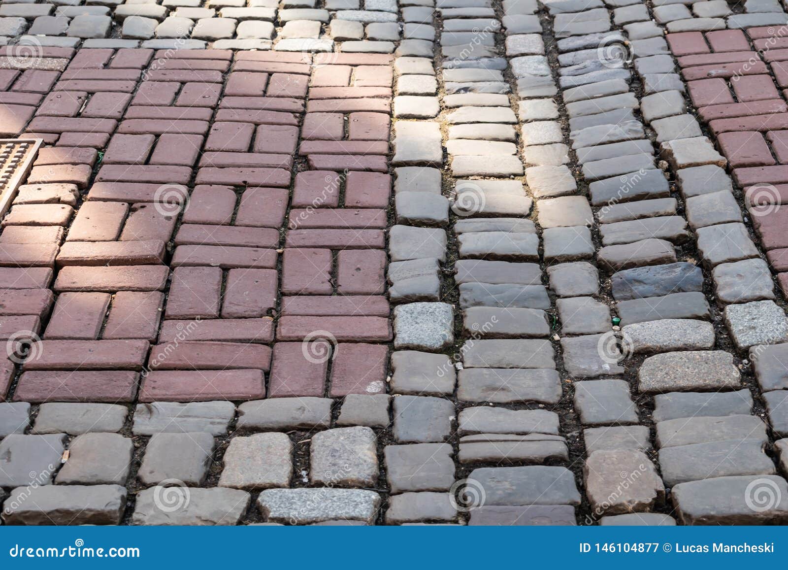 Modern Day Cobblestone Background in the Sunlight Stock Image - Image ...