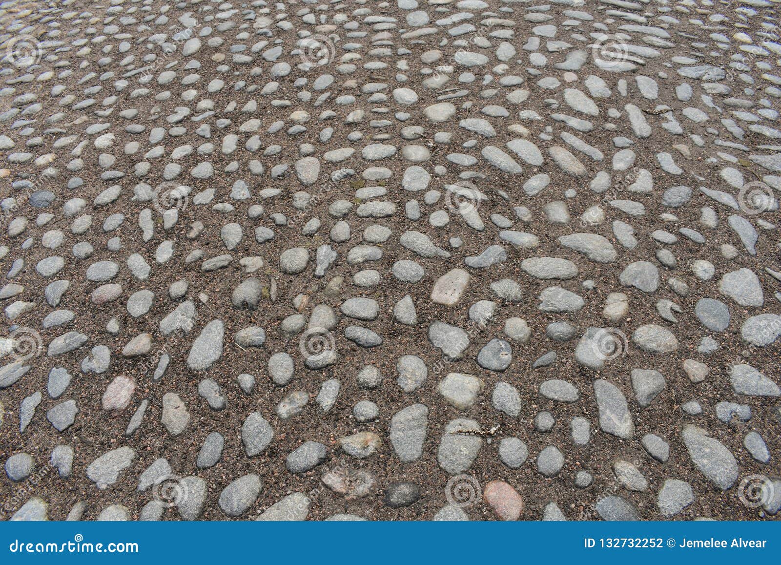 Cobblestone Design with Sand Stock Photo - Image of pattern, floor ...