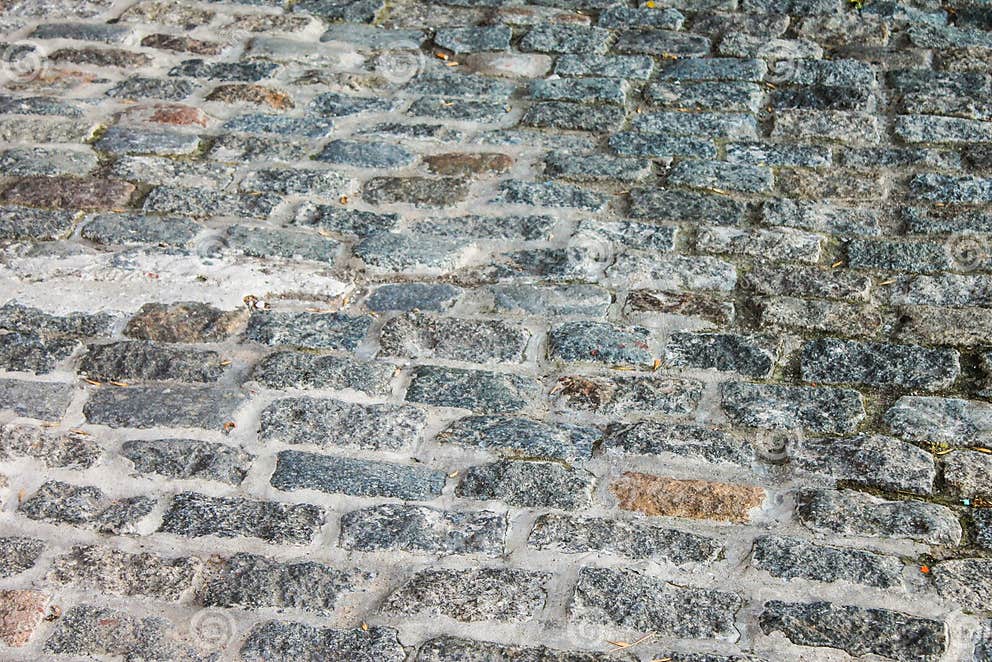 Cobblestone Detail Pavement Urban Paving Stock Photo - Image of paving ...