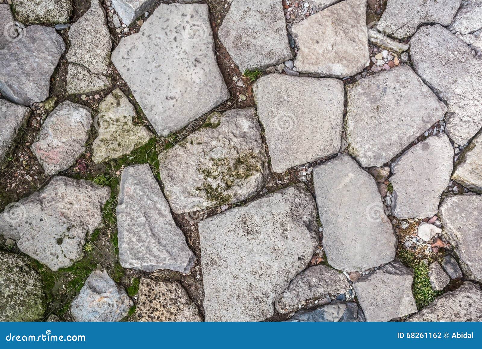 Cobblestone with Grass Texture Stock Photo - Image of paved, natural ...