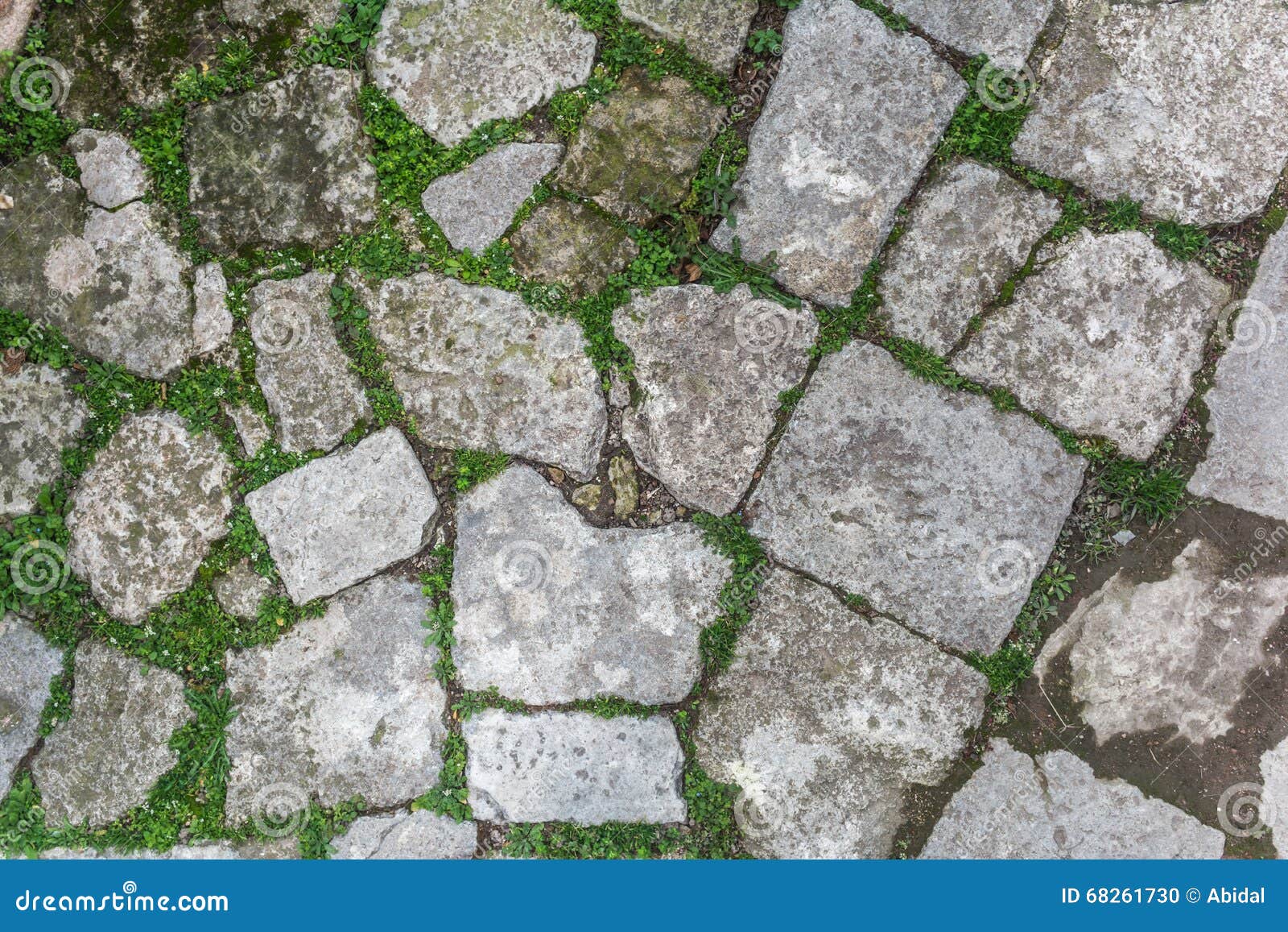 Cobblestone with Grass Texture Stock Photo - Image of grunge, material ...
