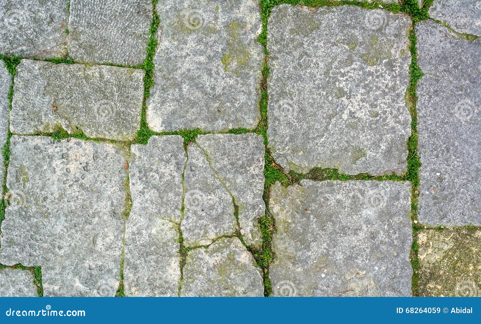 Cobblestone with Grass Texture Stock Image - Image of footpath, floor ...