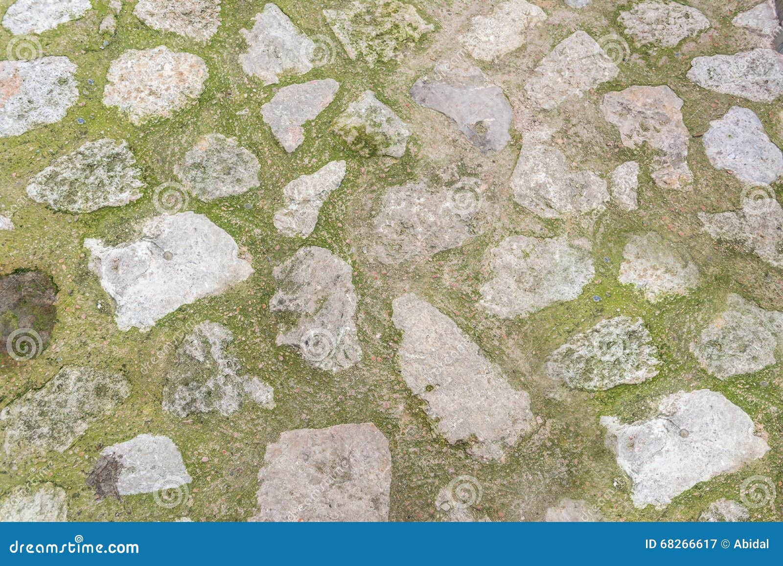 Cobblestone with Grass Texture Stock Image - Image of cement, cobble ...