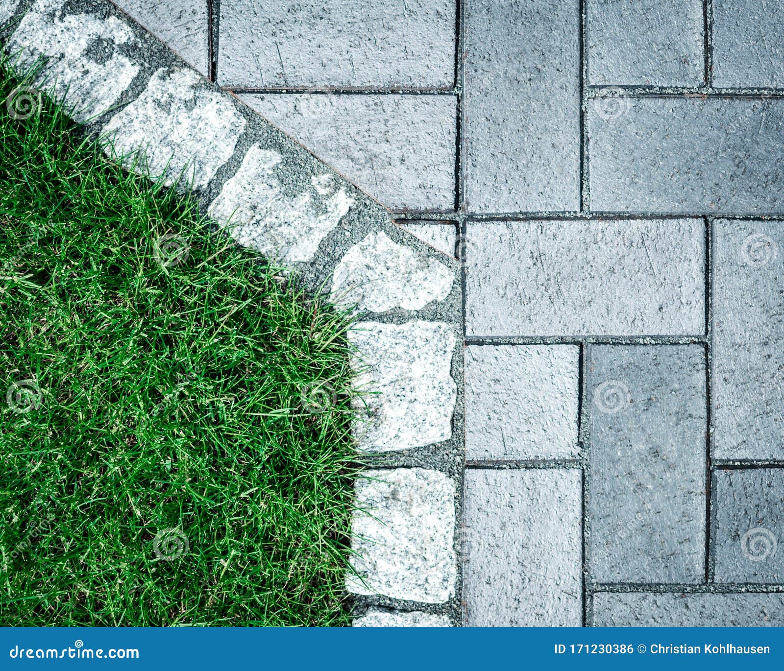 Cobblestone With Grass Texture Stone Path Road Pathway Background Of ...