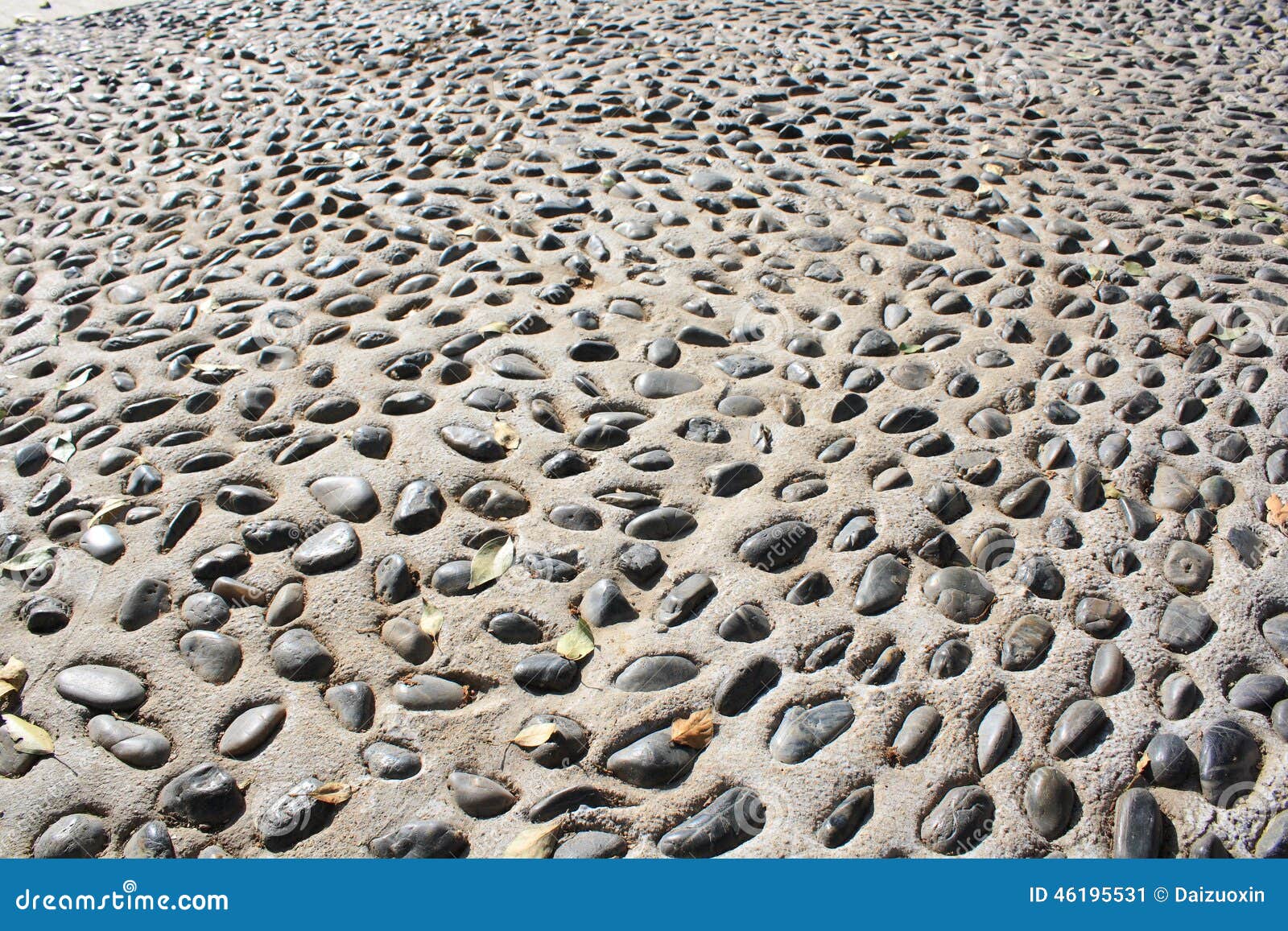 Cobblestone ground stock image. Image of curve, close - 46195531