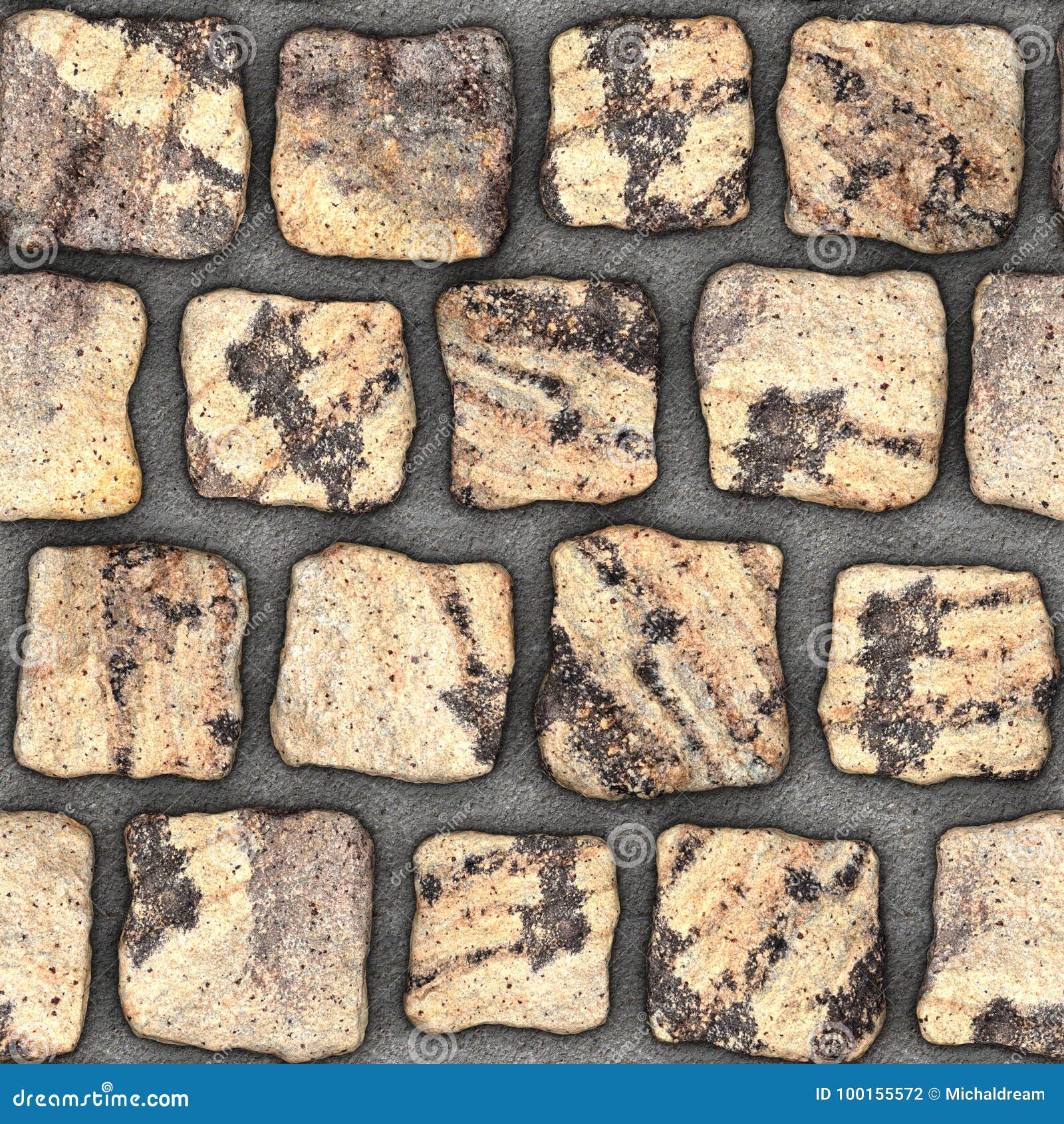 S049 Seamless Texture - Cobblestone Pavers Stock Photo - Image of ...