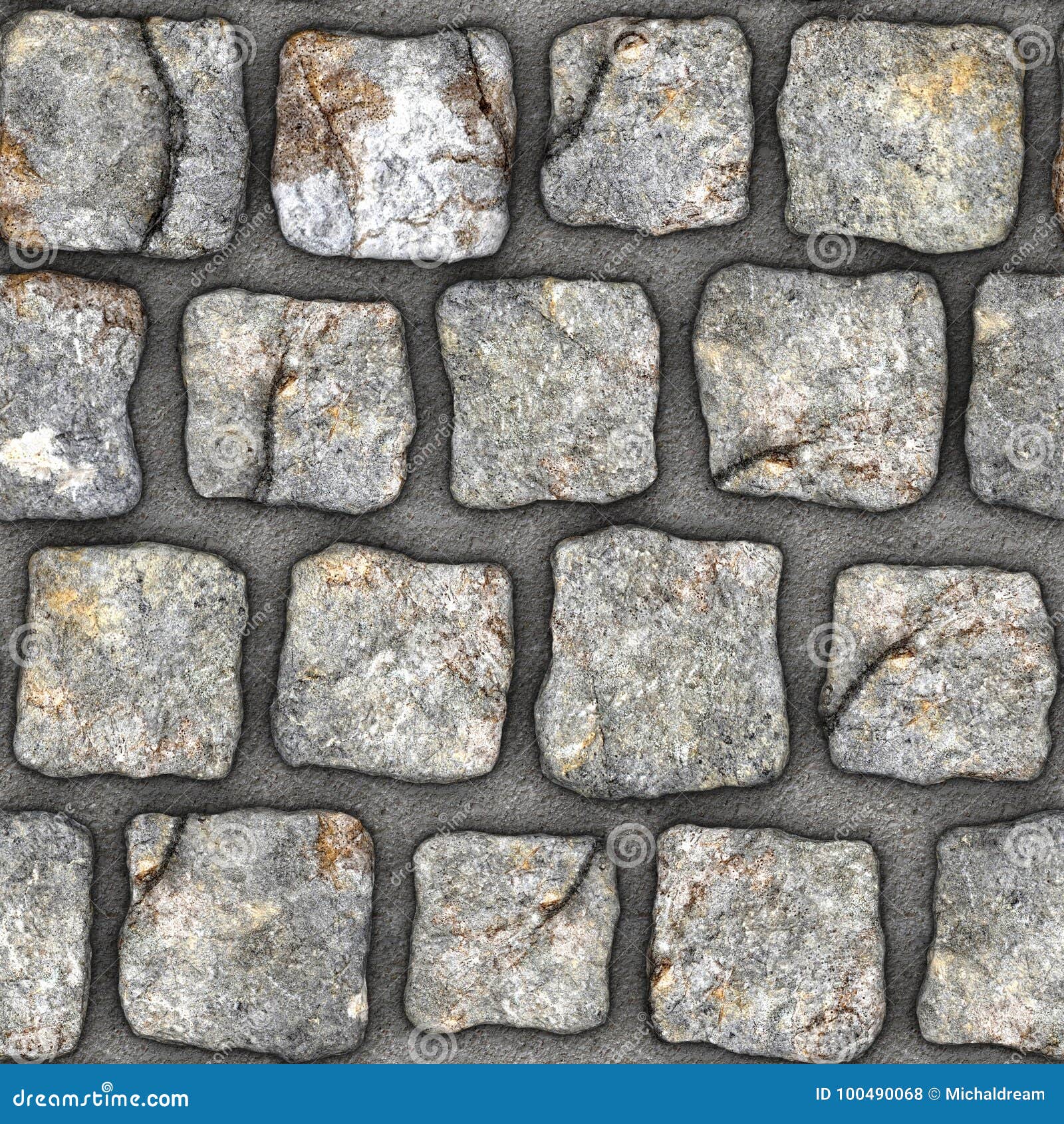 S100 Seamless Texture - Cobblestone Pavers Stock Illustration ...