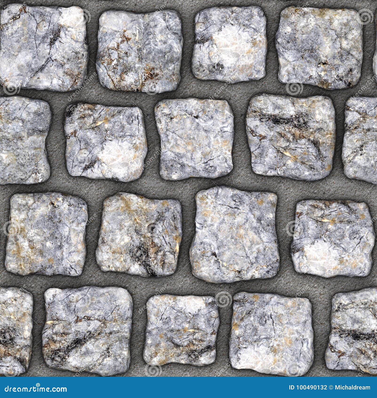 S101 Seamless Texture - Cobblestone Pavers Stock Illustration ...