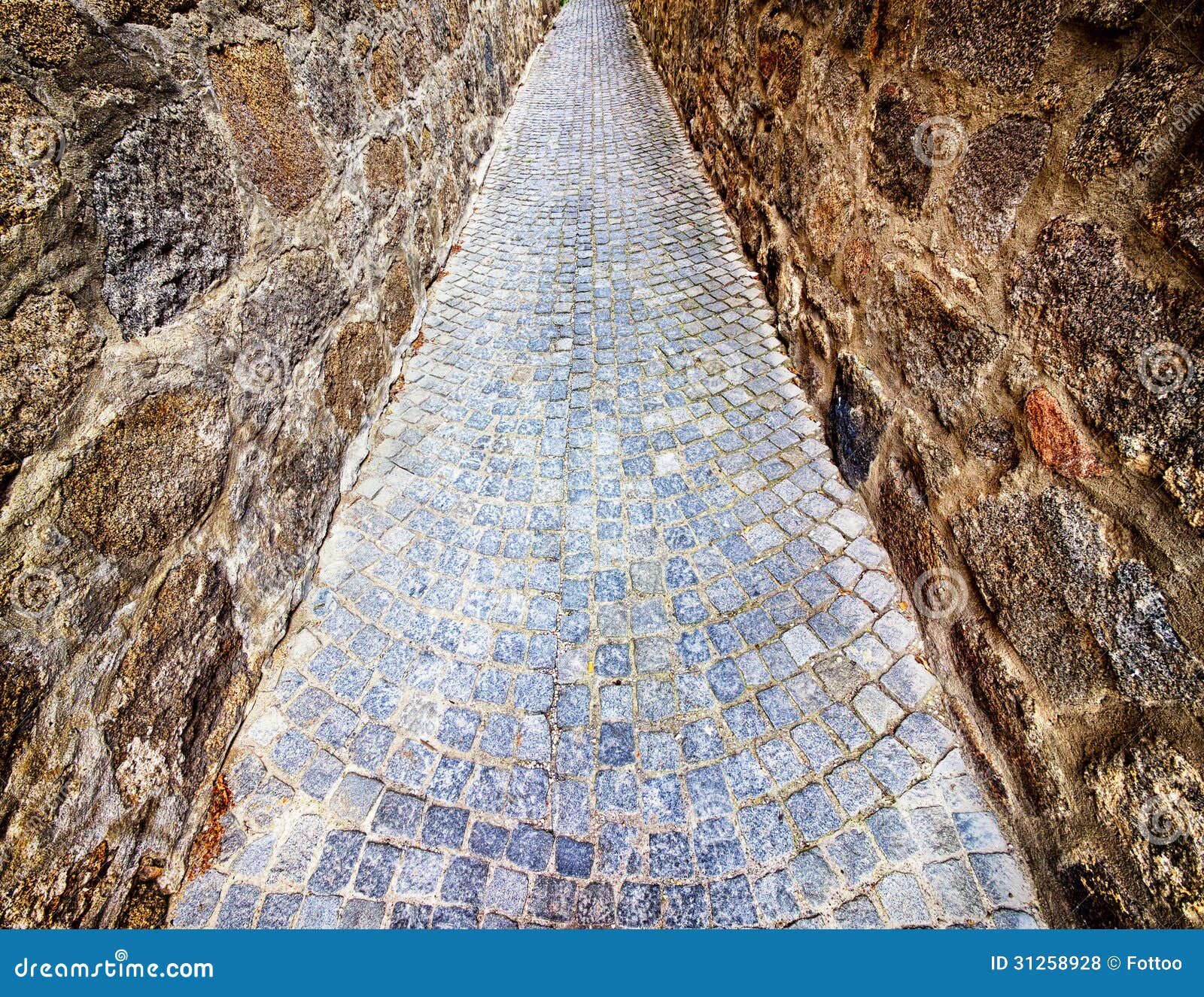 Cobblestone stock photo. Image of narrow, footpath, architecture - 31258928