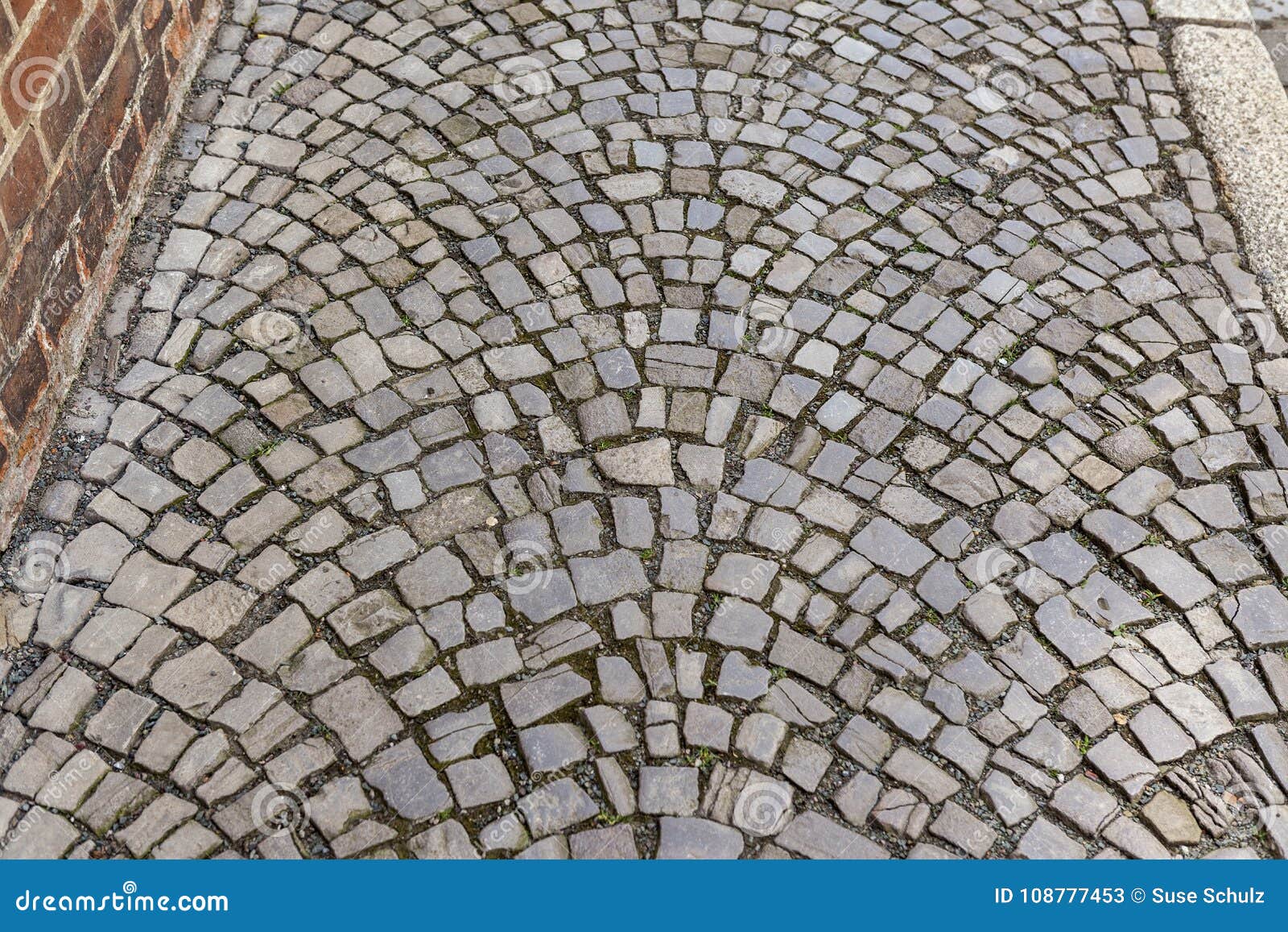 Cobblestone Path with Random Pattern Stock Image - Image of brick ...
