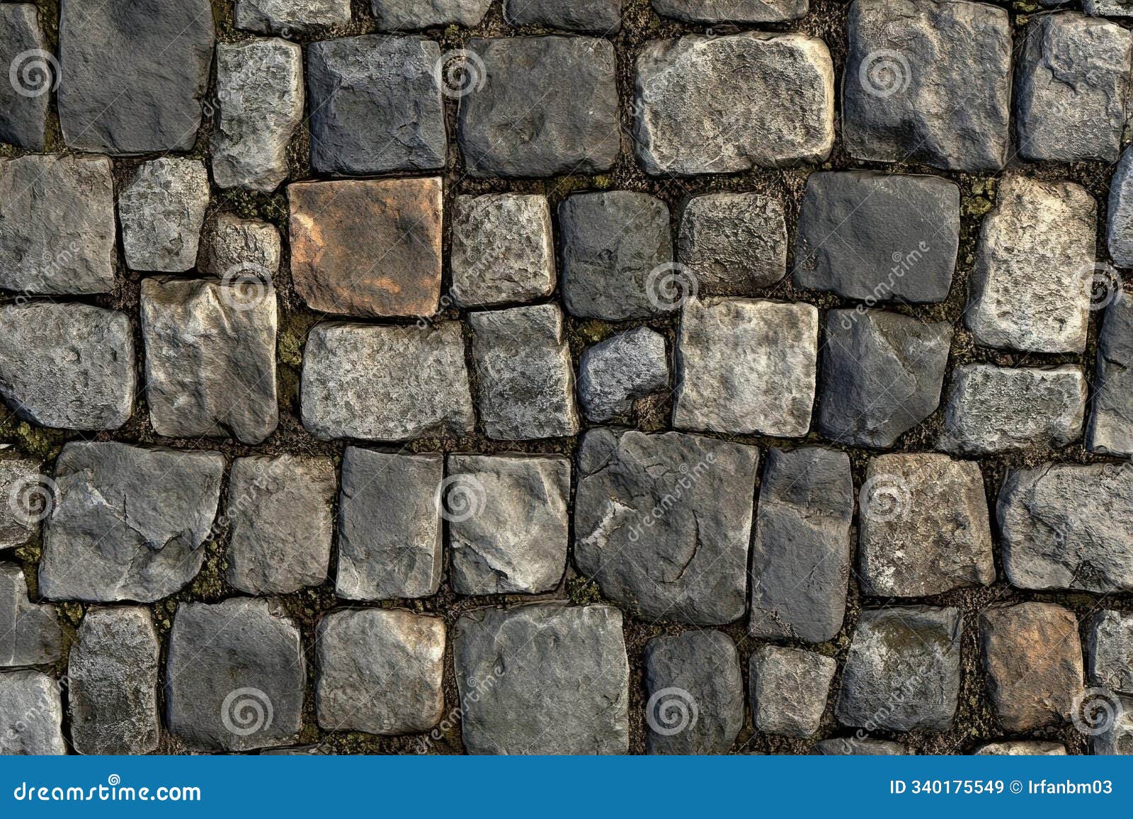 Cobblestone Path Seamless Texture - Rustic Stone Road Surface Stock ...
