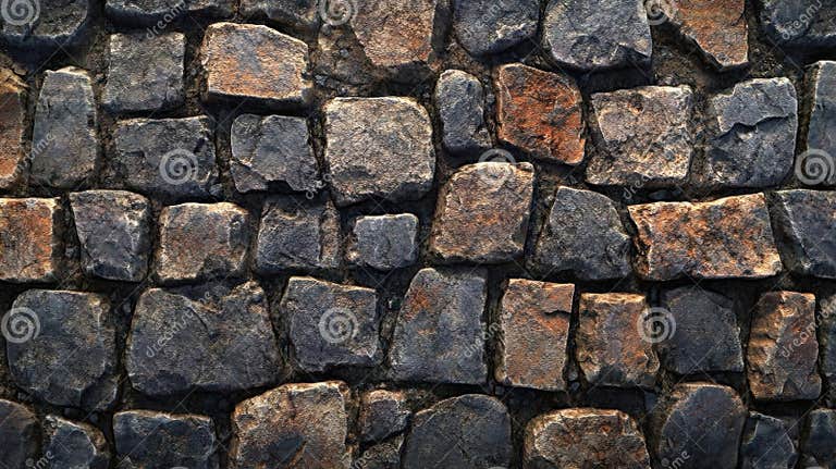 Cobblestone Path Texture Seamless - 3D Model Stock Illustration ...