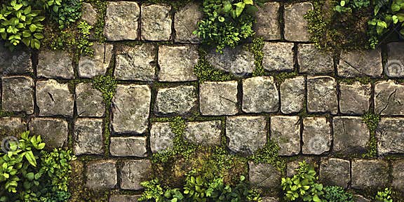 Cobblestone Path Texture Seamless Pattern with High Quality Image Stock ...