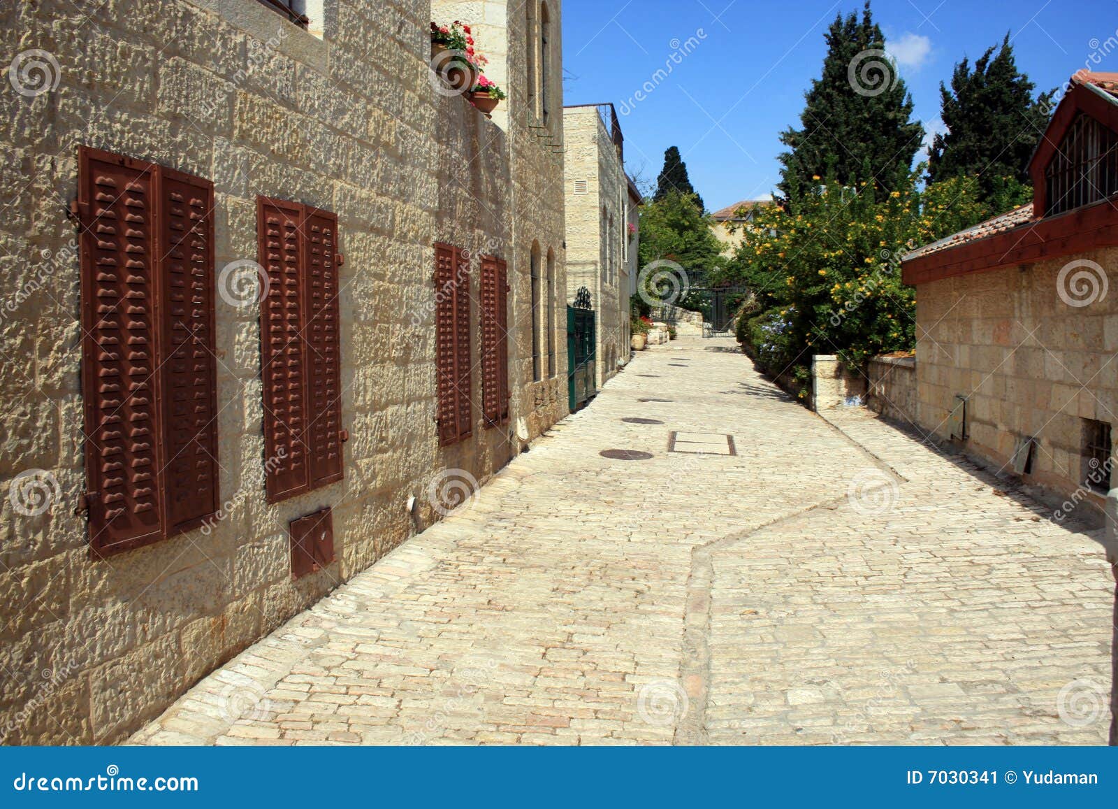 Cobblestone Path - Wide Angle Stock Image - Image of landmark, city ...